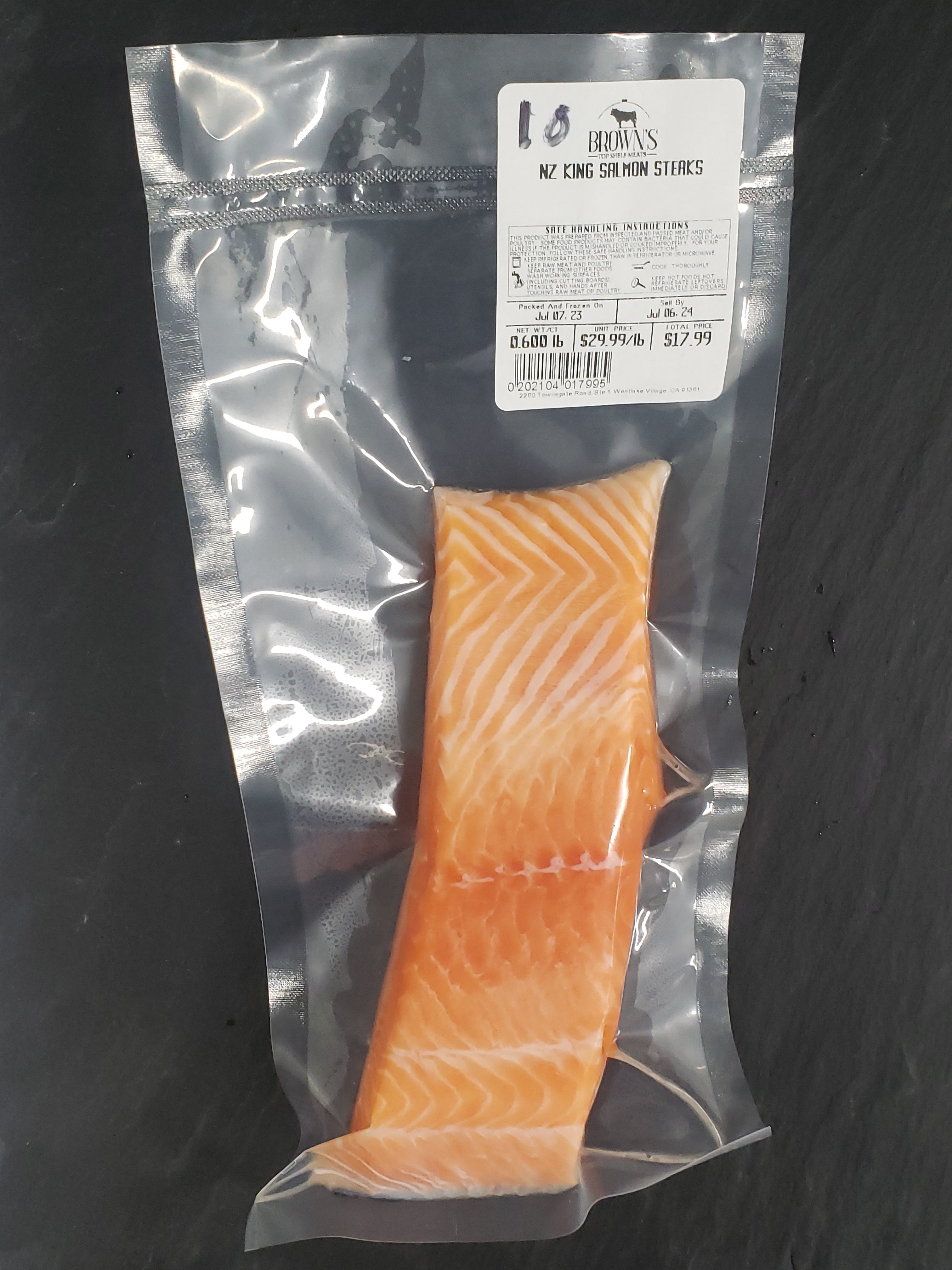 NZ KING SALMON STEAK #10 – Brown's Top Shelf Meats