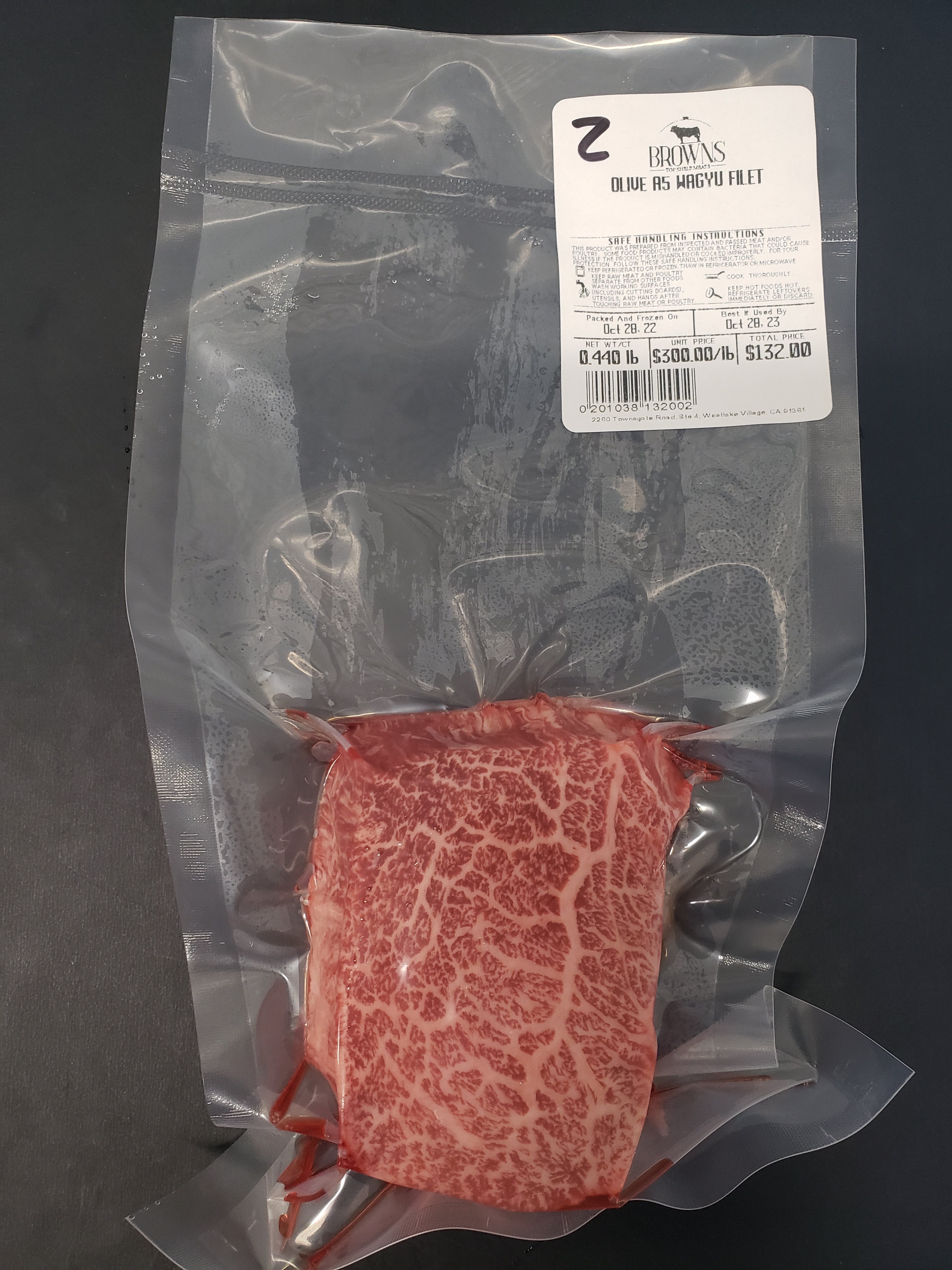 JAPANESE OLIVE A5 WAGYU FILET #2 – Brown's Top Shelf Meats