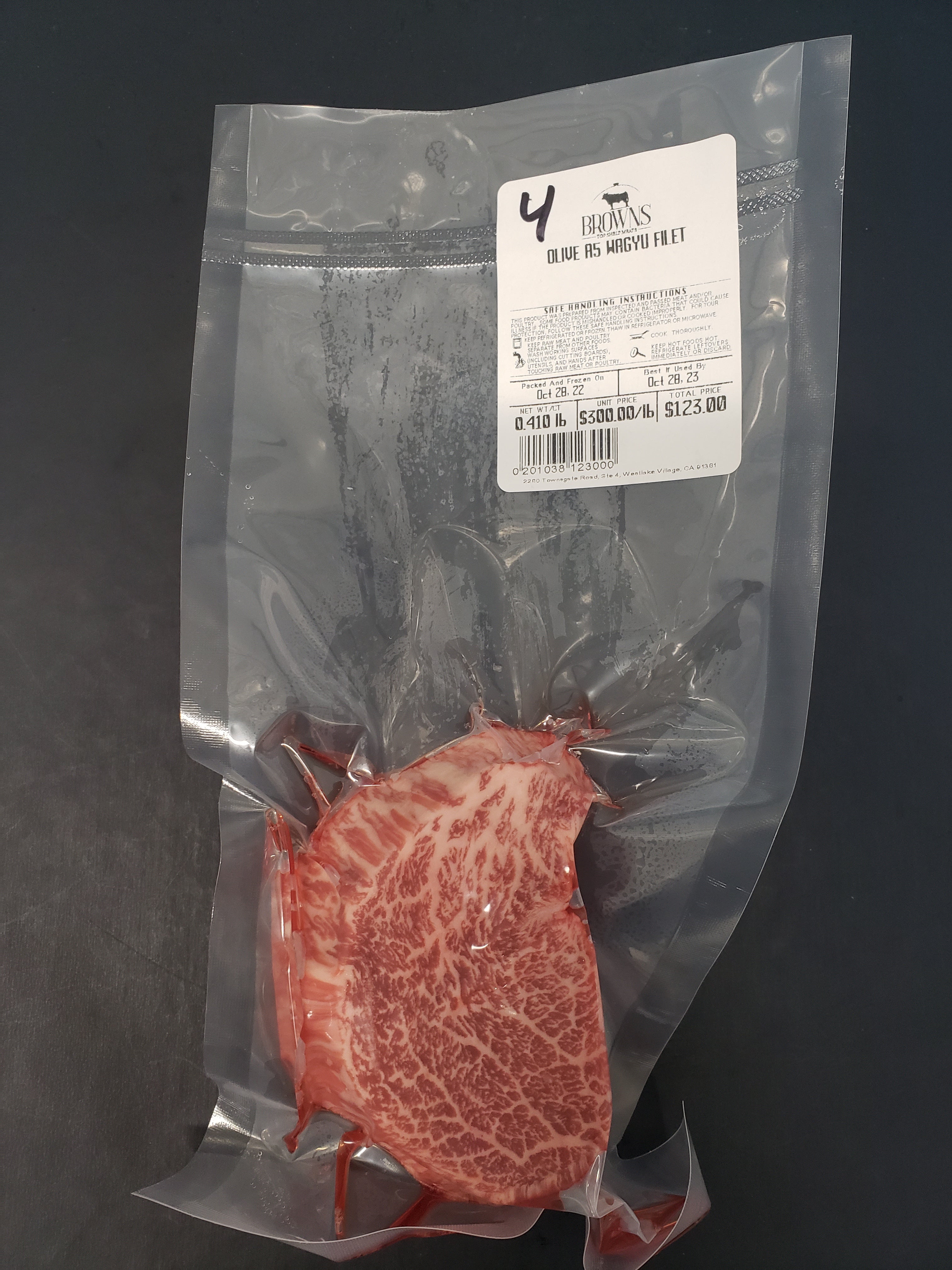 JAPANESE OLIVE A5 WAGYU FILET #4 – Brown's Top Shelf Meats