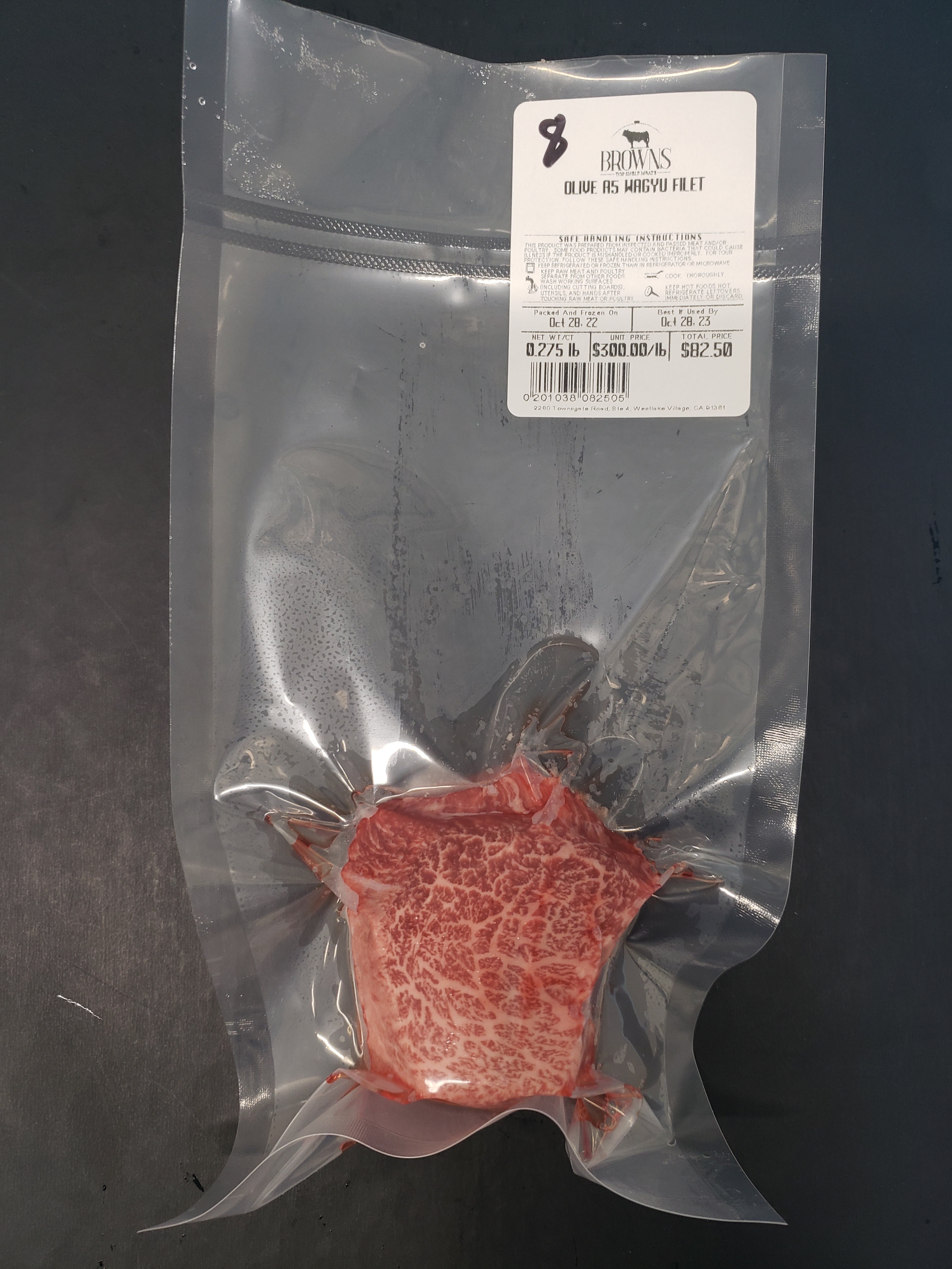 JAPANESE OLIVE A5 WAGYU FILET #8 – Brown's Top Shelf Meats