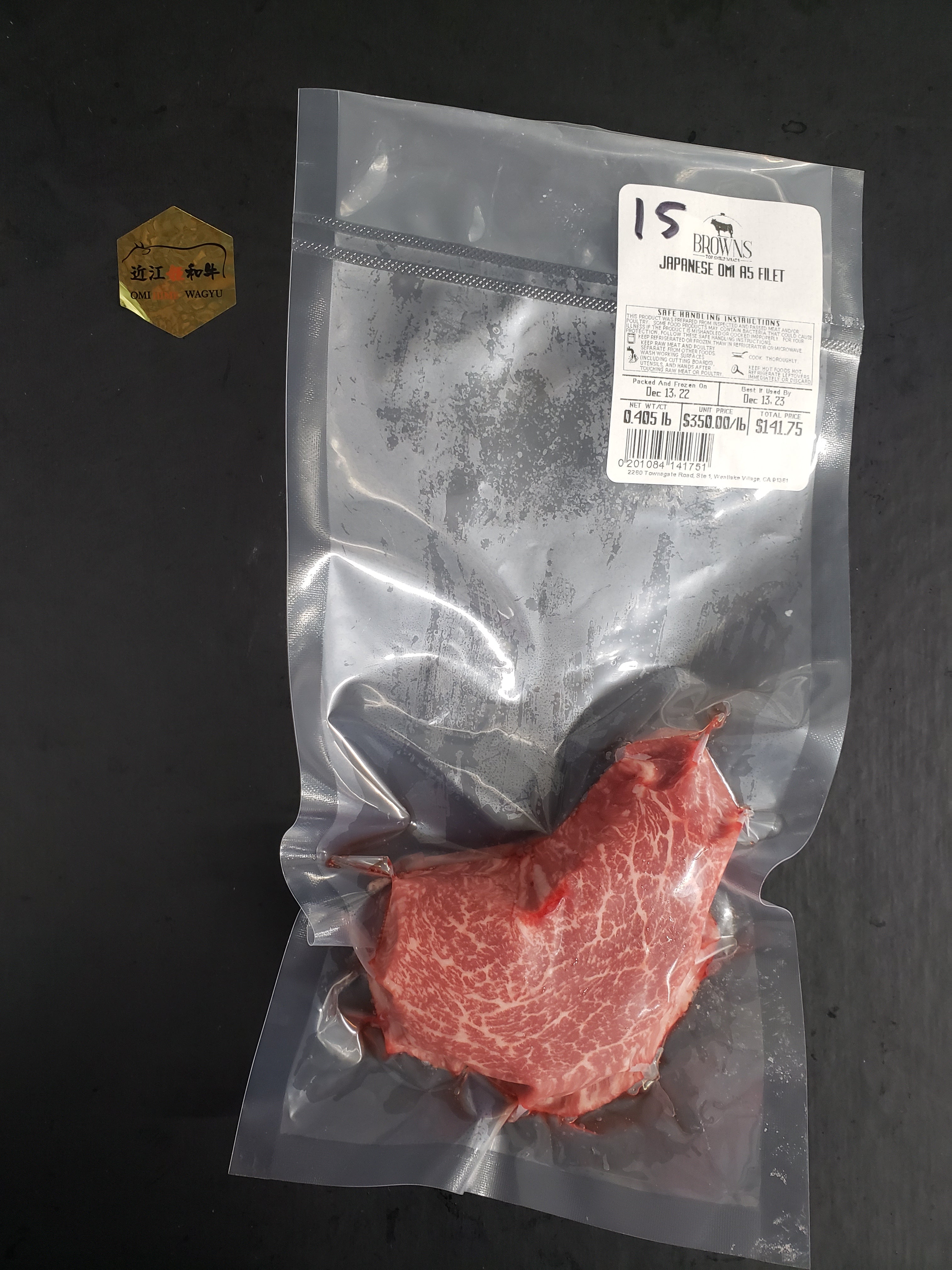 JAPANESE OMI A5 FILET #15 – Brown's Top Shelf Meats