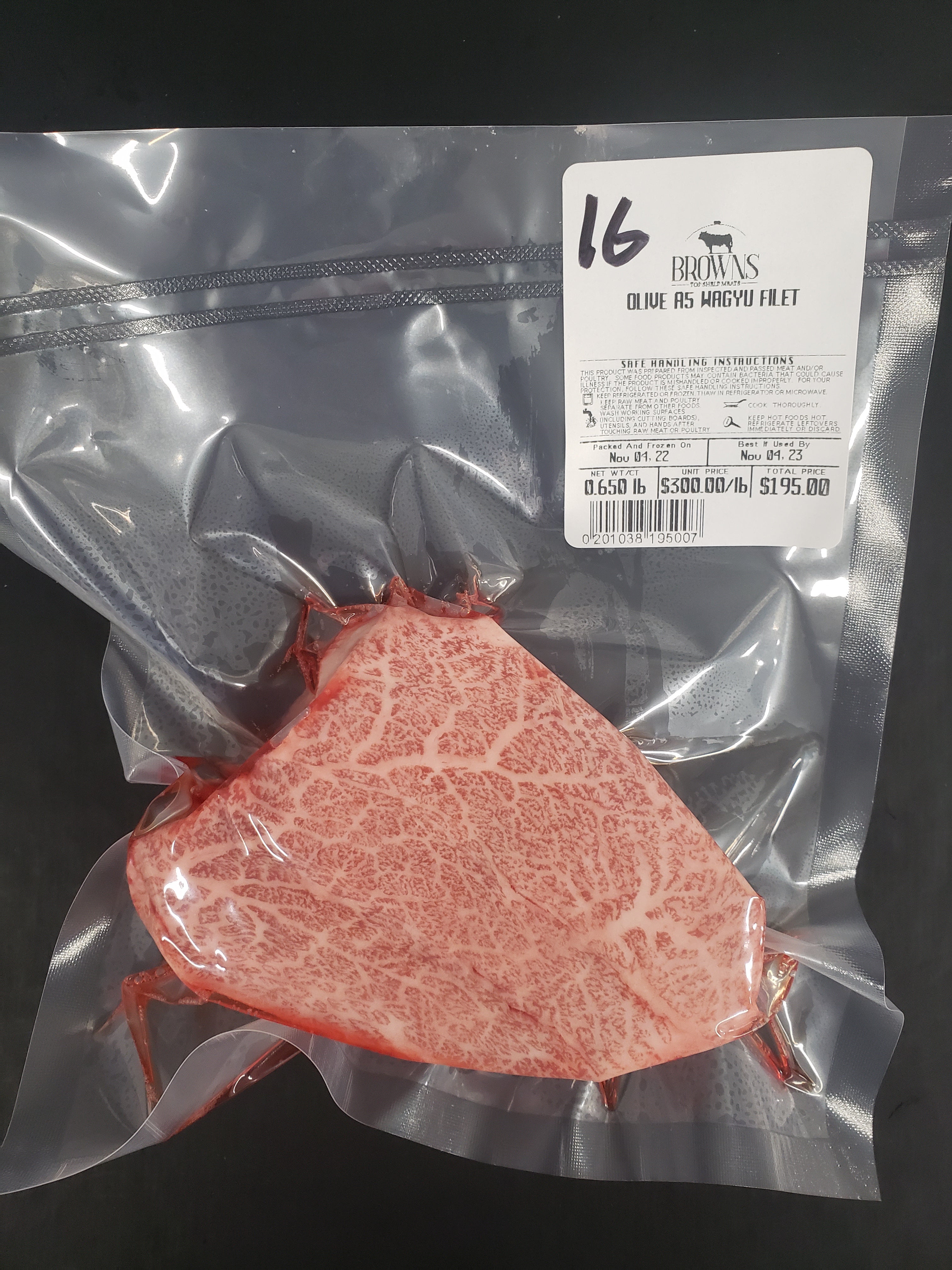 JAPANESE OLIVE A5 WAGYU FILET #16 – Brown's Top Shelf Meats