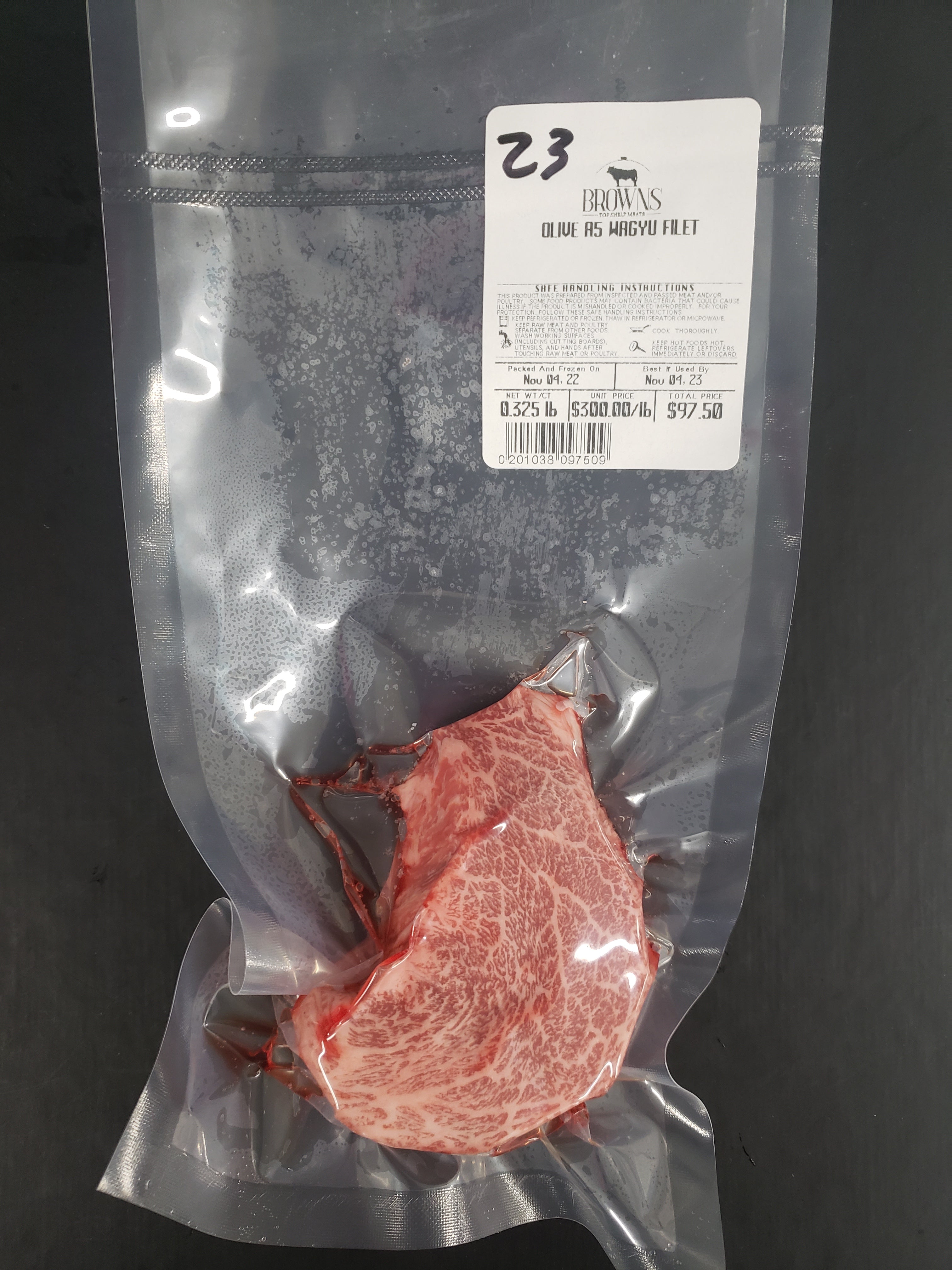 JAPANESE OLIVE A5 WAGYU FILET #23 – Brown's Top Shelf Meats