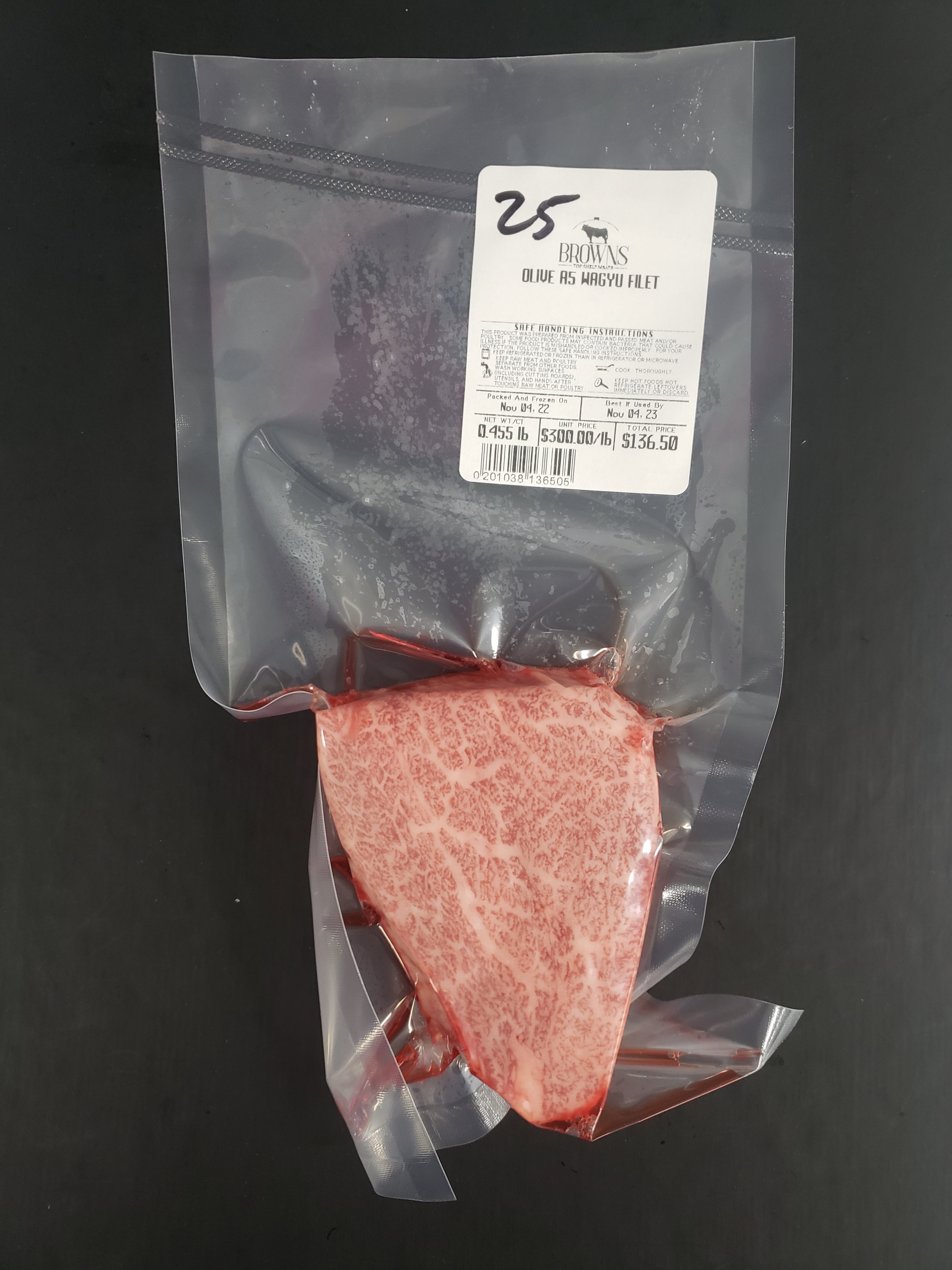 JAPANESE OLIVE A5 WAGYU FILET #25 – Brown's Top Shelf Meats