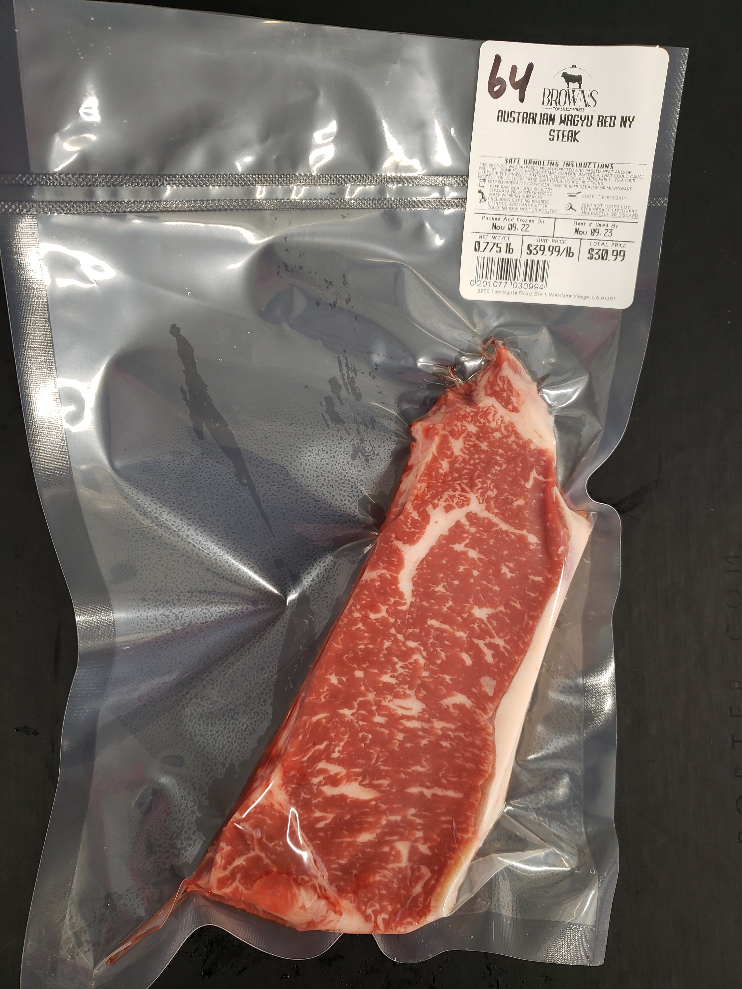 RED NY STEAK #64 – Brown's Top Shelf Meats