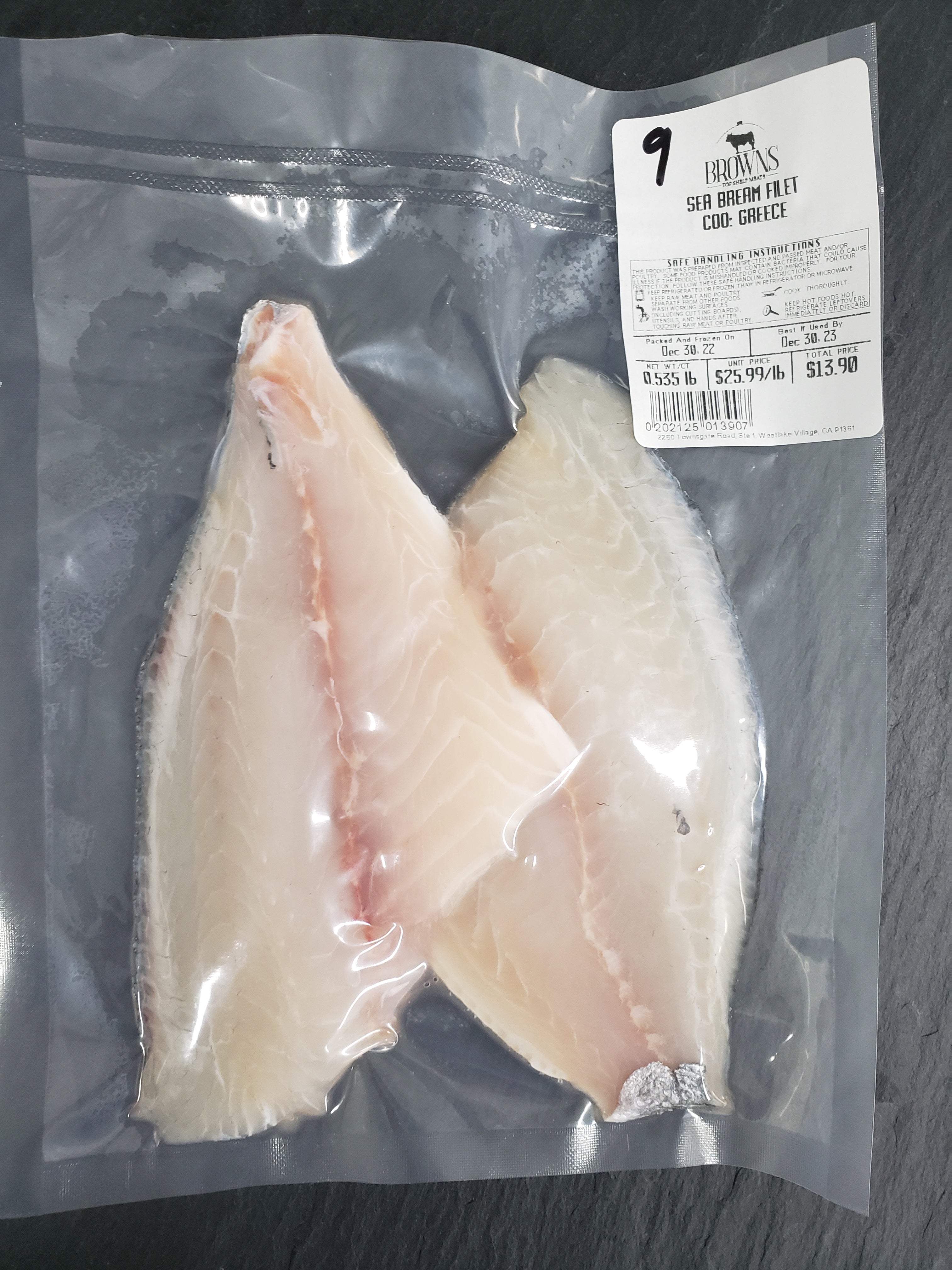 SEA BREAM FILET #9 – Brown's Top Shelf Meats