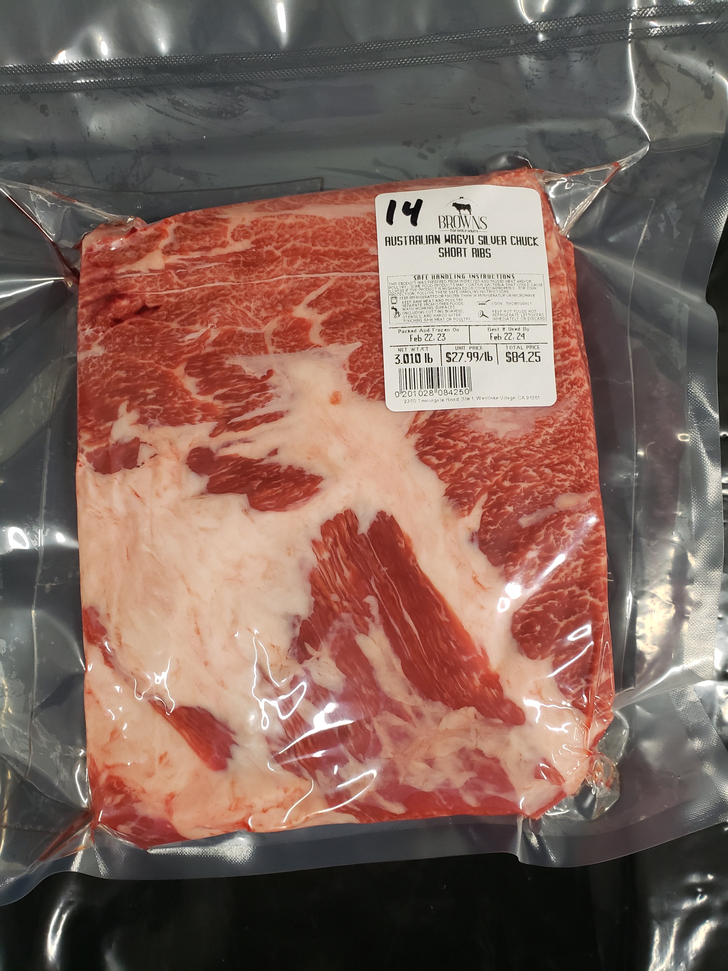 AUSTRALIAN WAGYU SILVER CHUCK SHORT RIBS #14 – Brown's Top Shelf Meats