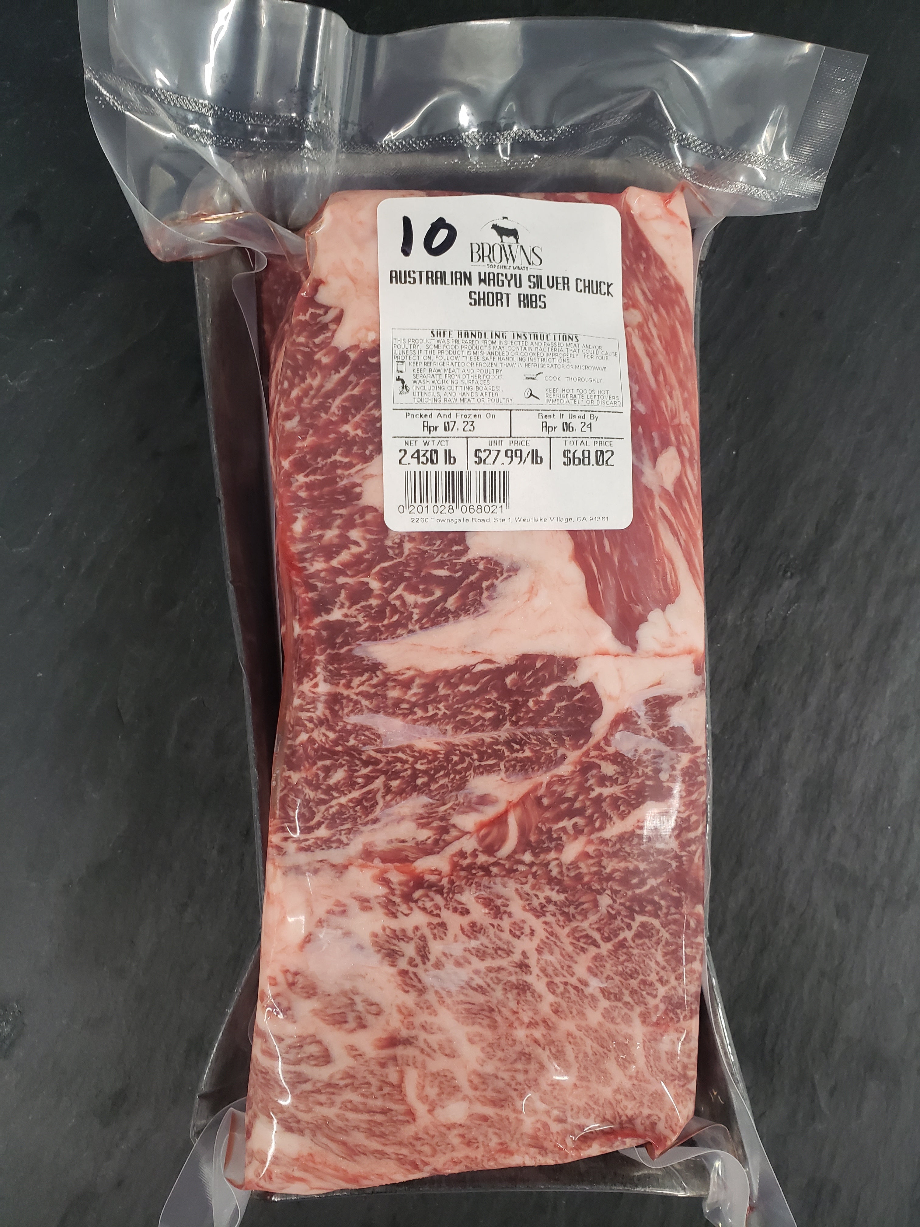 AUSTRALIAN WAGYU SILVER CHUCK SHORT RIB BLOCKS #10 – Brown's Top Shelf ...