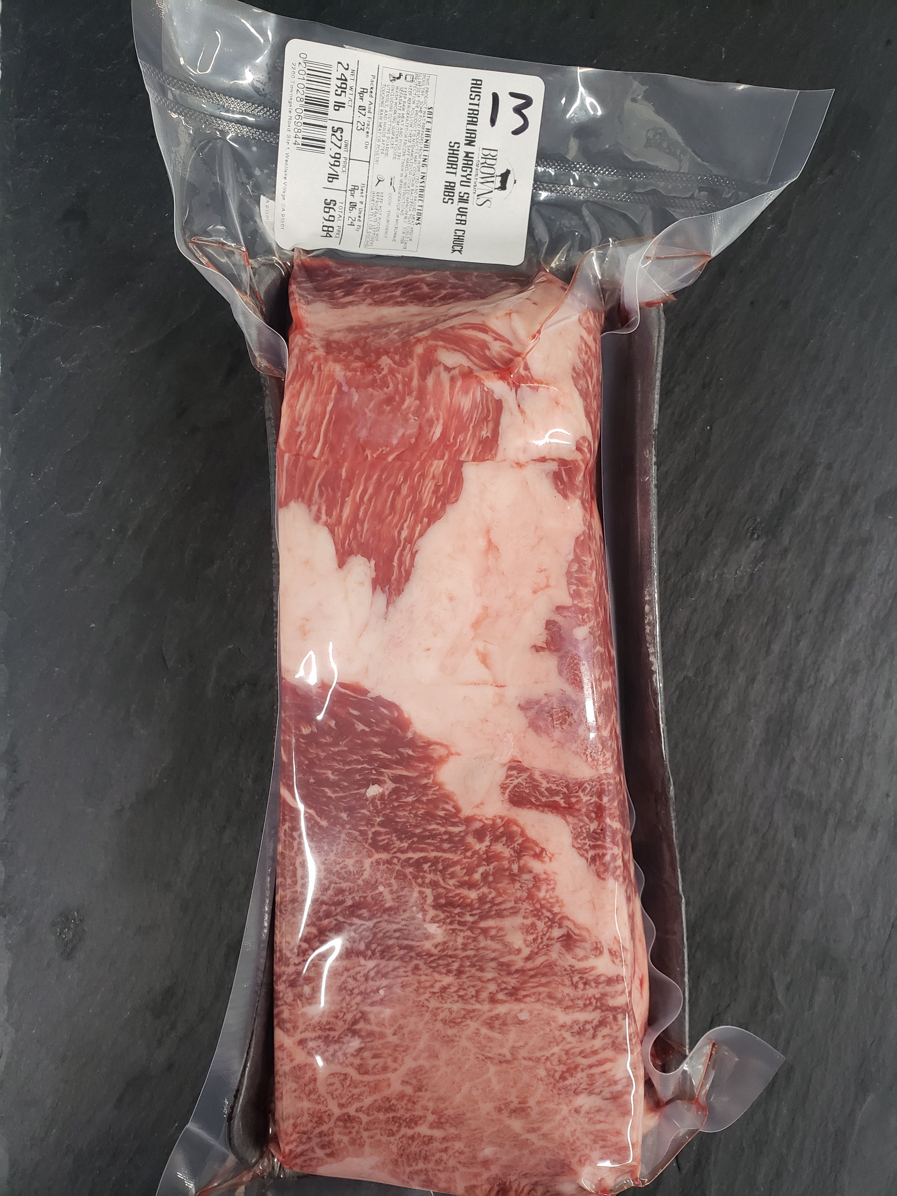 AUSTRALIAN WAGYU SILVER CHUCK SHORT RIB BLOCKS #13 – Brown's Top Shelf ...