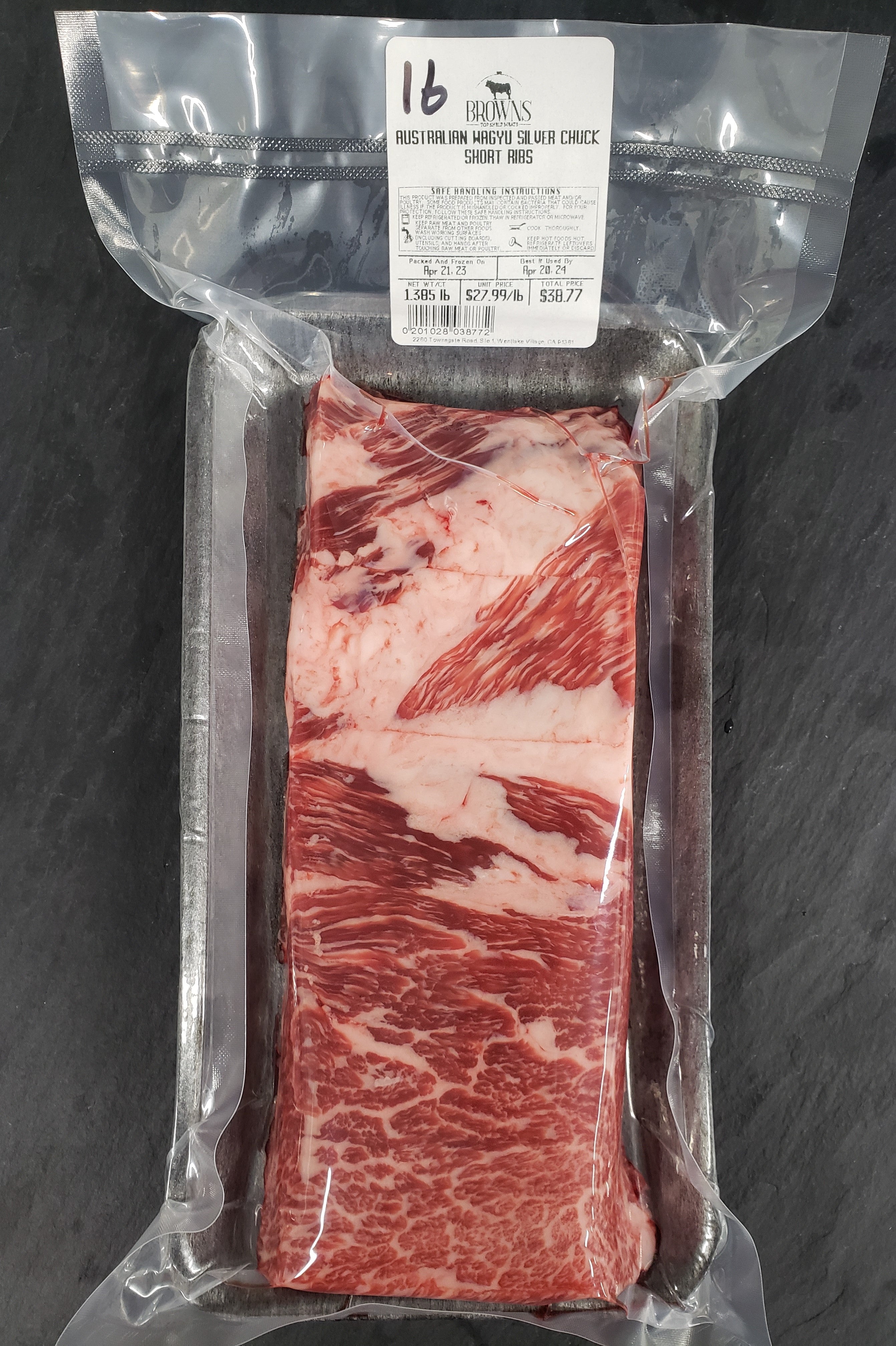 AUSTRALIAN WAGYU SILVER CHUCK SHORT RIB BLOCKS #16 – Brown's Top Shelf ...