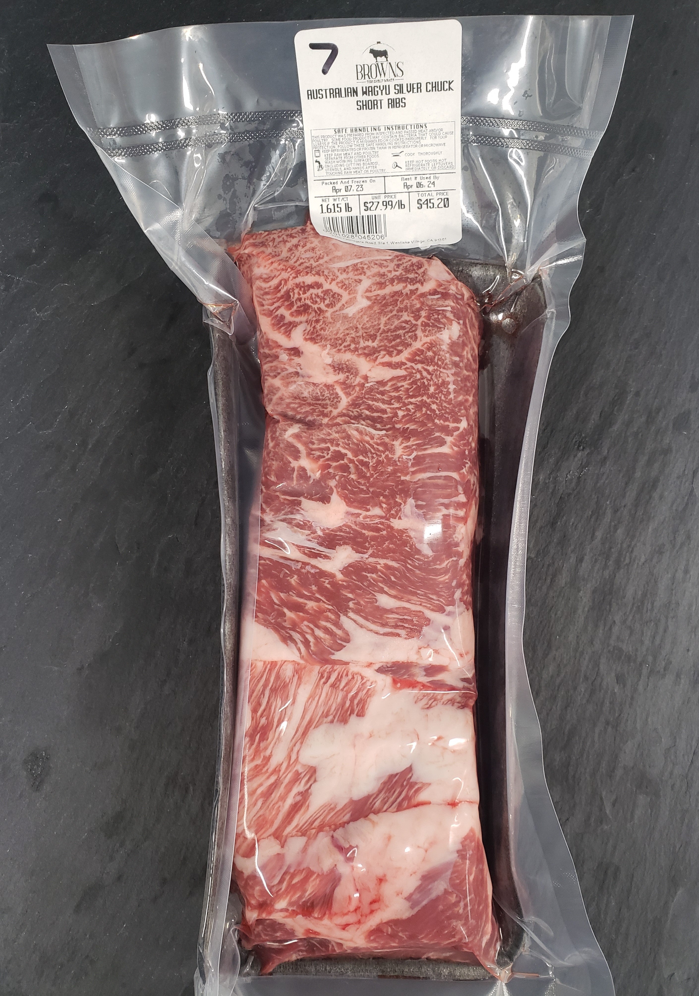 AUSTRALIAN WAGYU SILVER CHUCK SHORT RIB BLOCKS #7 – Brown's Top Shelf Meats