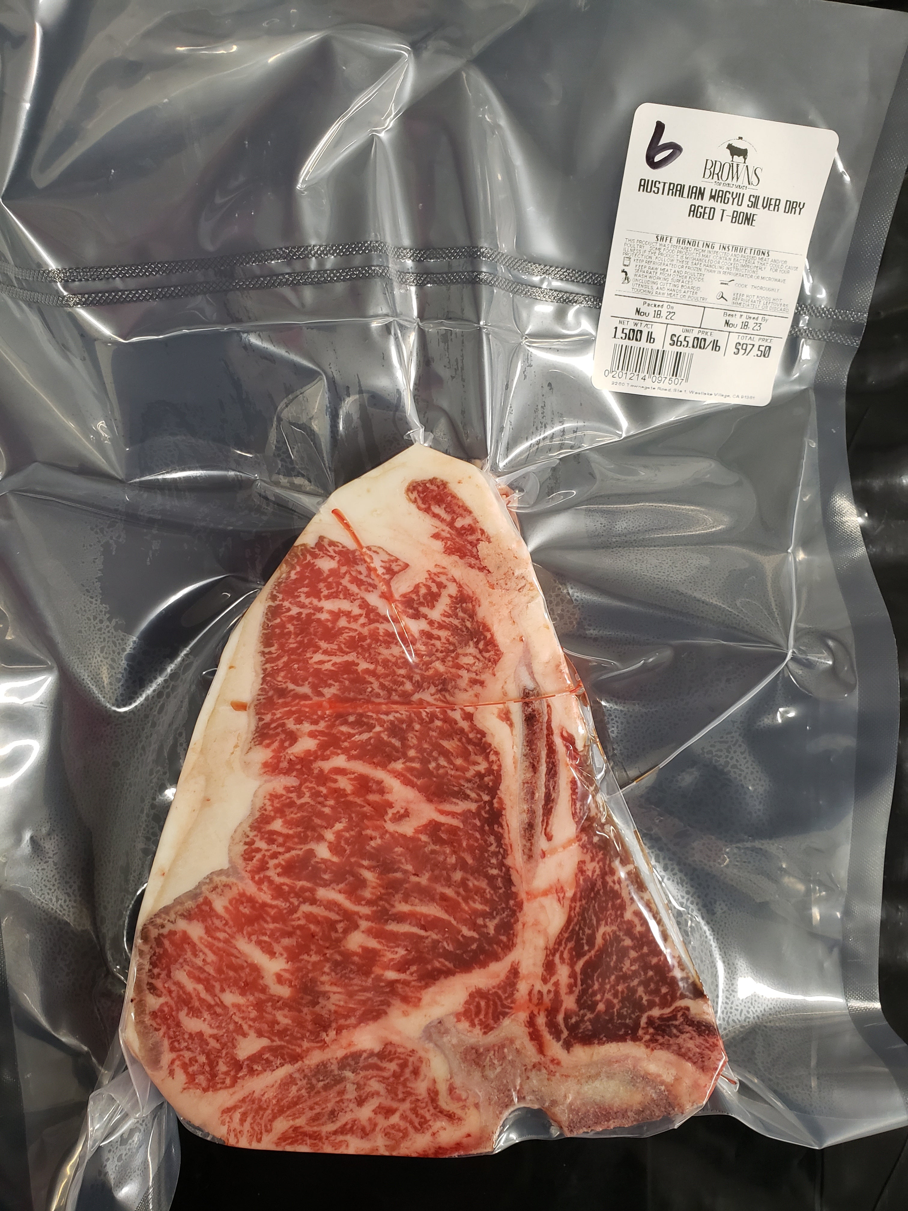 DRY AGED SILVER T-BONE STEAK #6 – Brown's Top Shelf Meats