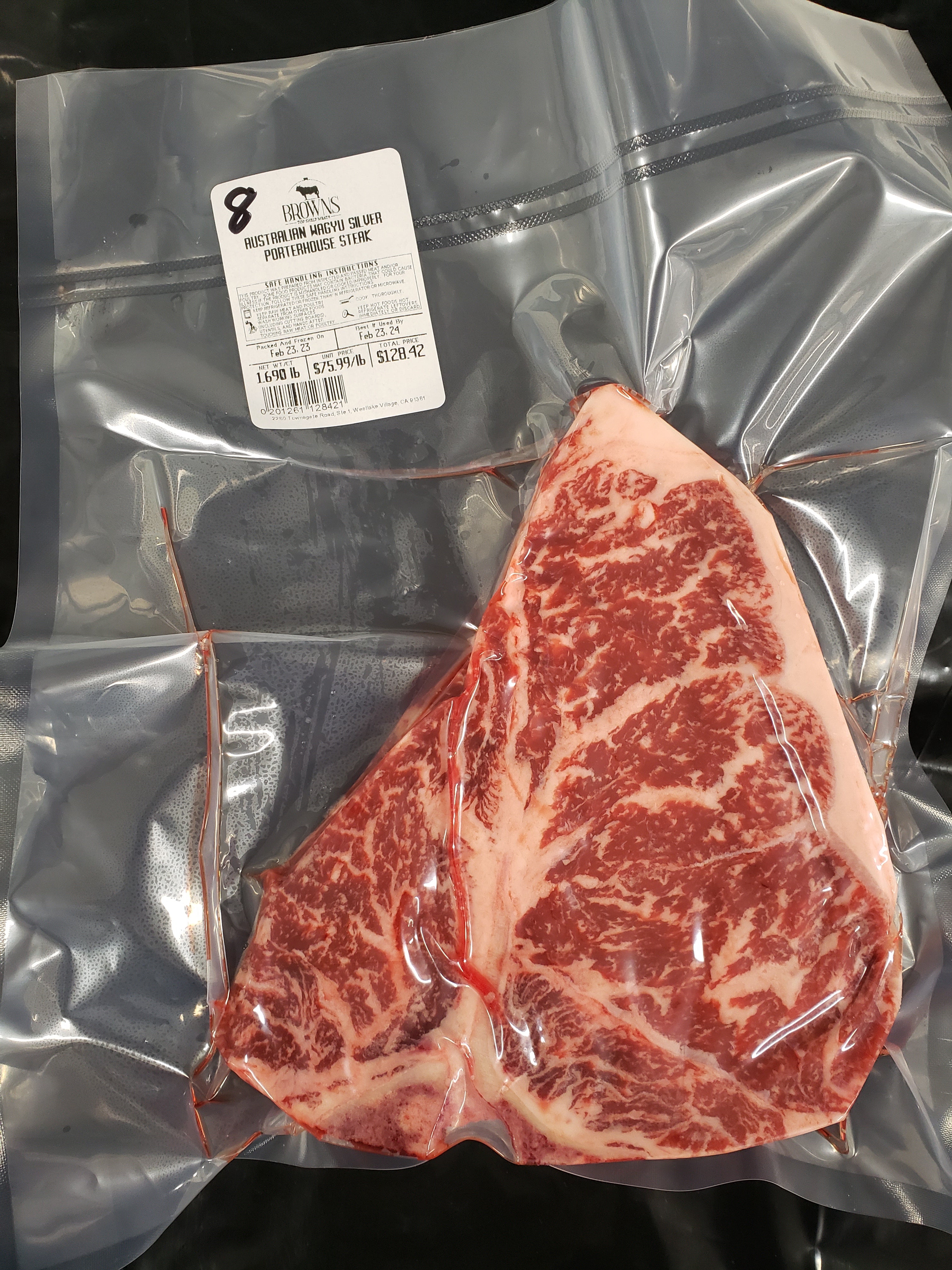 AUSTRALIAN WAGYU SILVER PORTERHOUSE STEAK #8 – Brown's Top Shelf Meats
