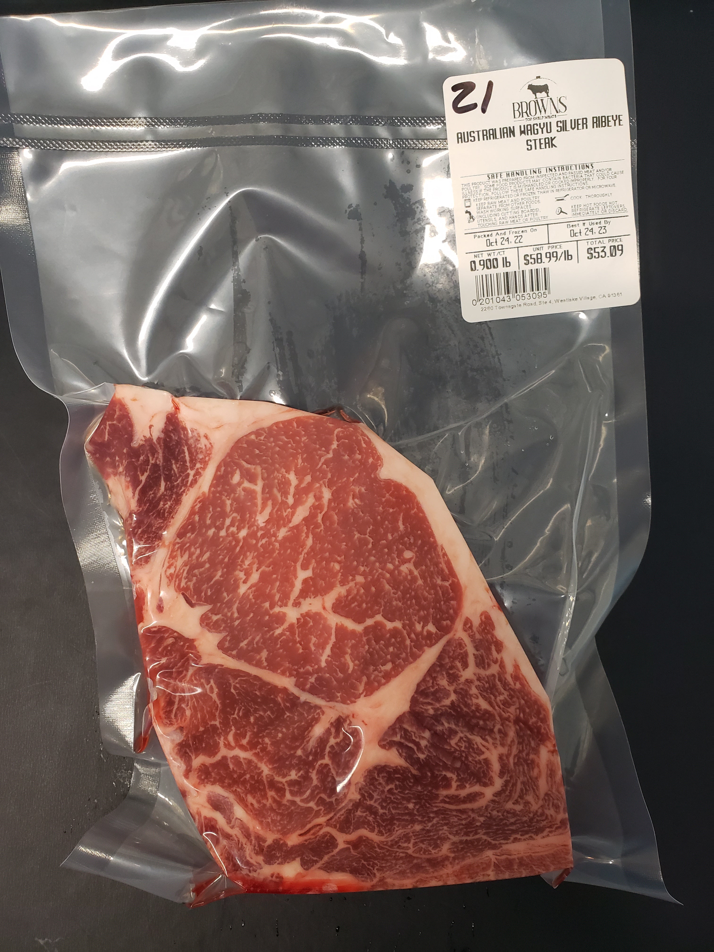 SILVER RIBEYE STEAK #21 – Brown's Top Shelf Meats