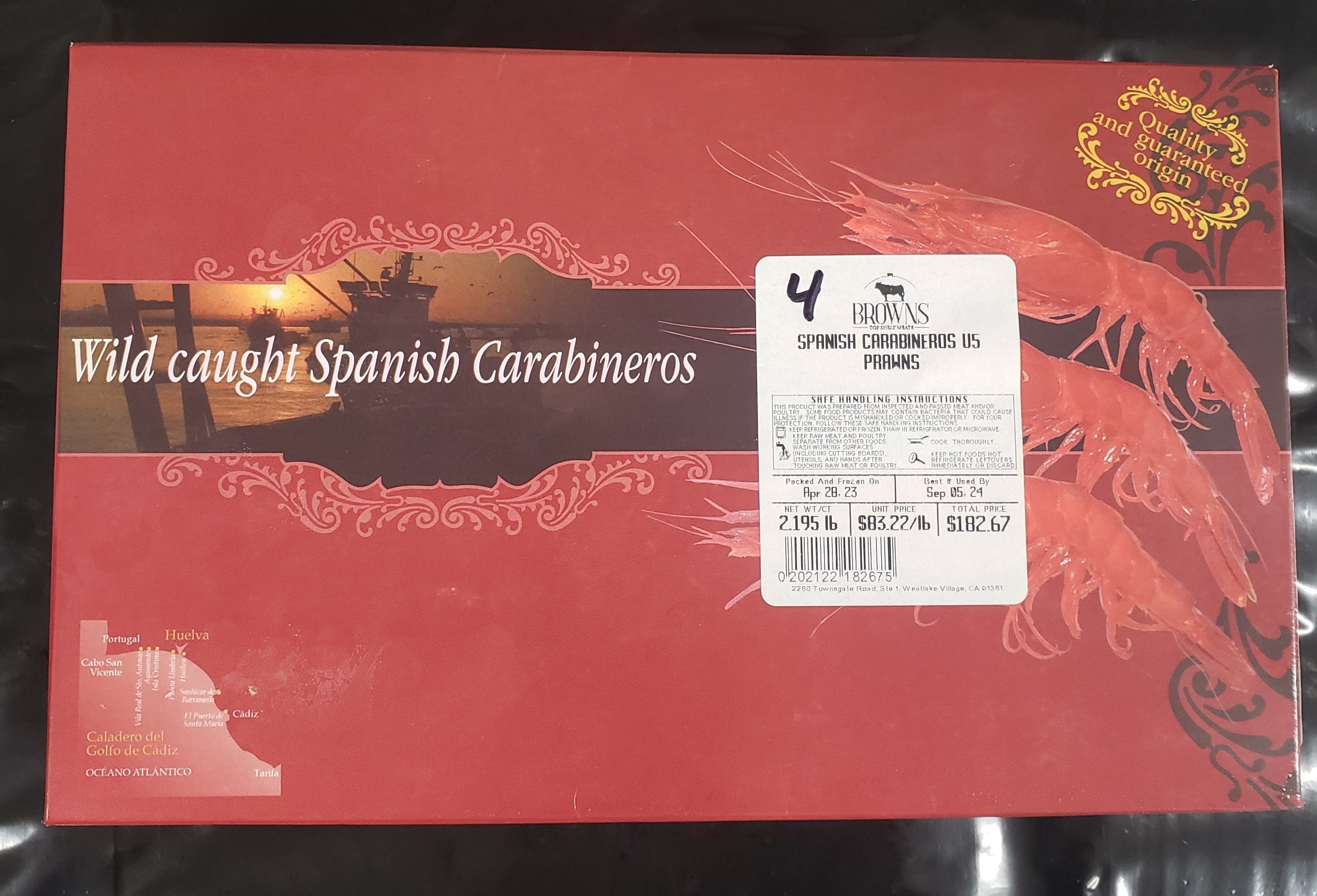 SPANISH CARABINEROS U5 PRAWNS #4 – Brown's Top Shelf Meats