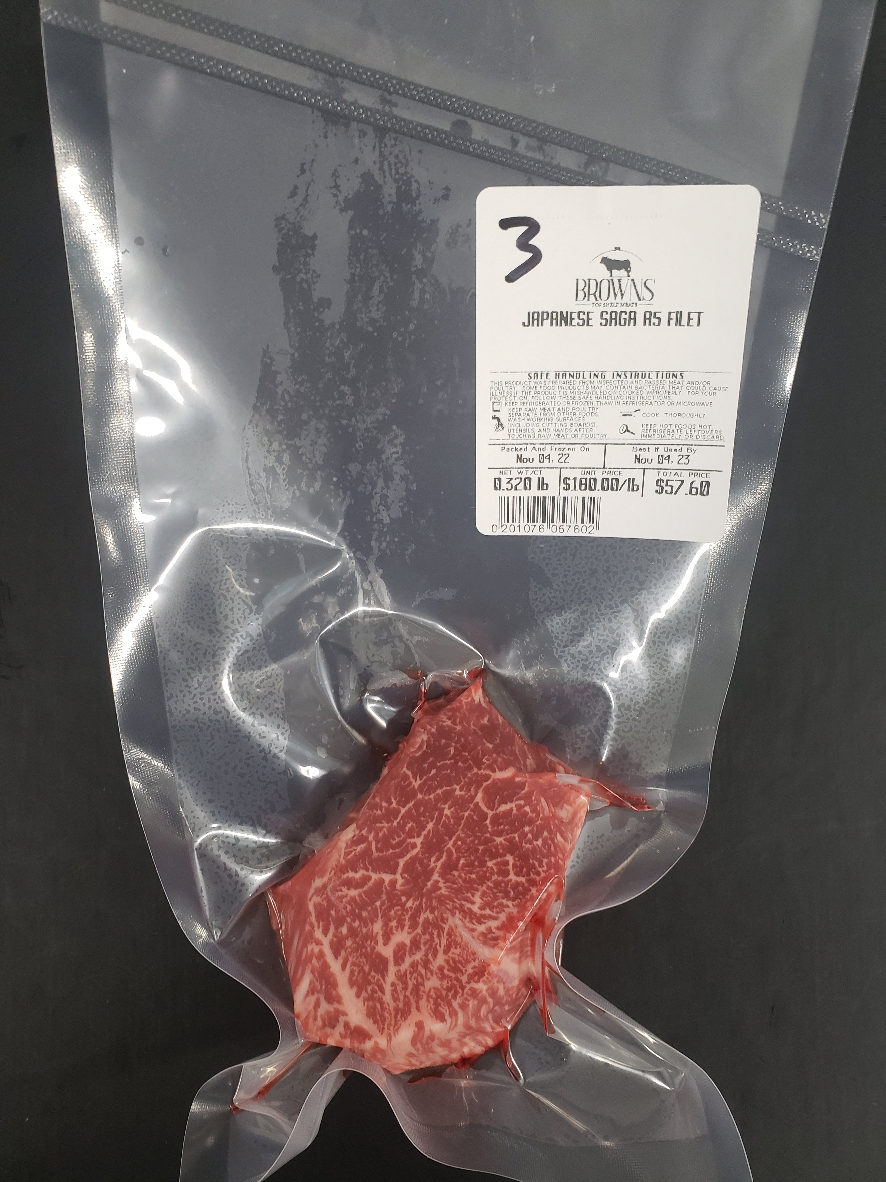 JAPANESE SAGA A5 WAGYU FILET #3 – Brown's Top Shelf Meats