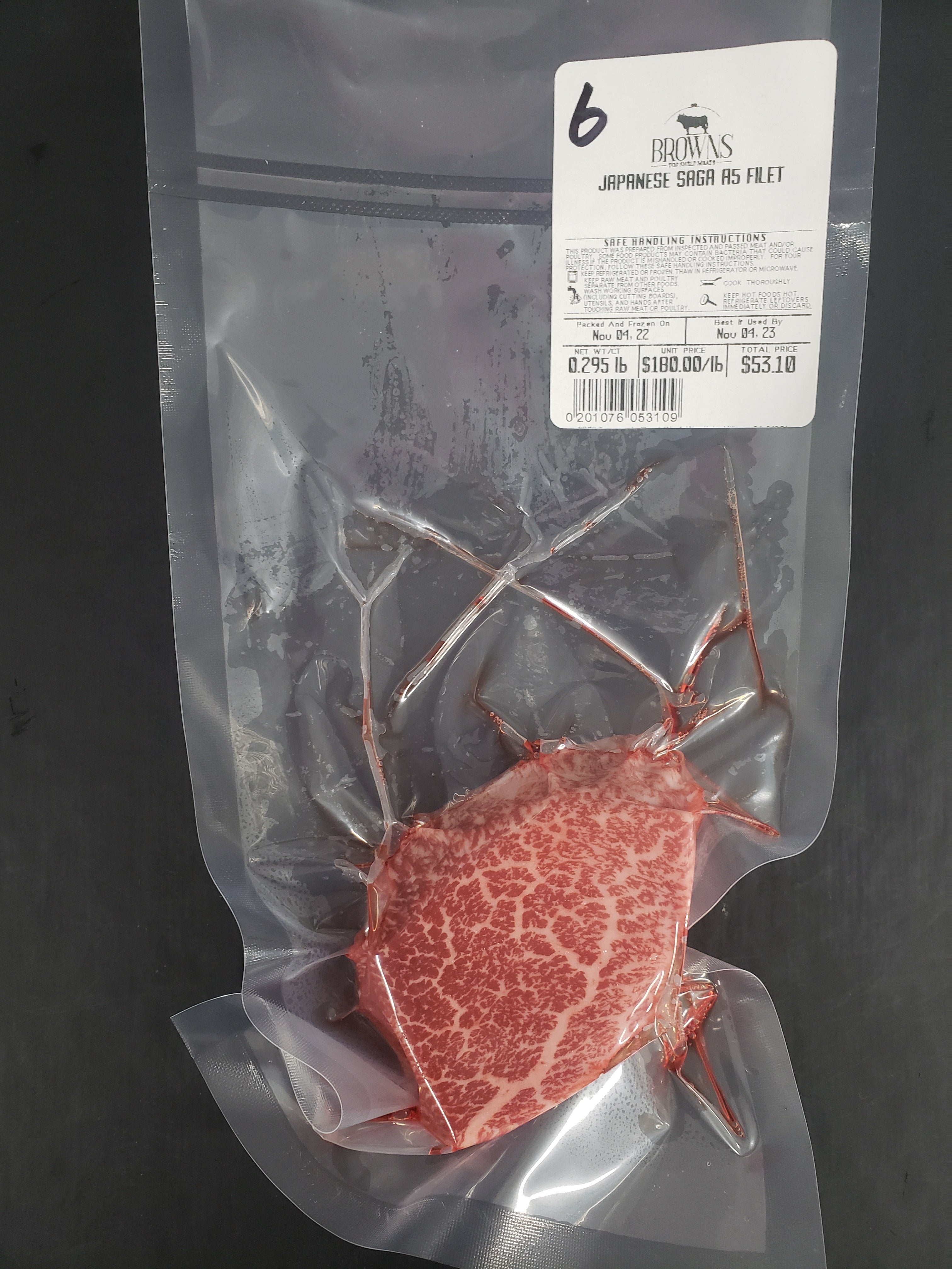 JAPANESE SAGA A5 WAGYU FILET #6 – Brown's Top Shelf Meats