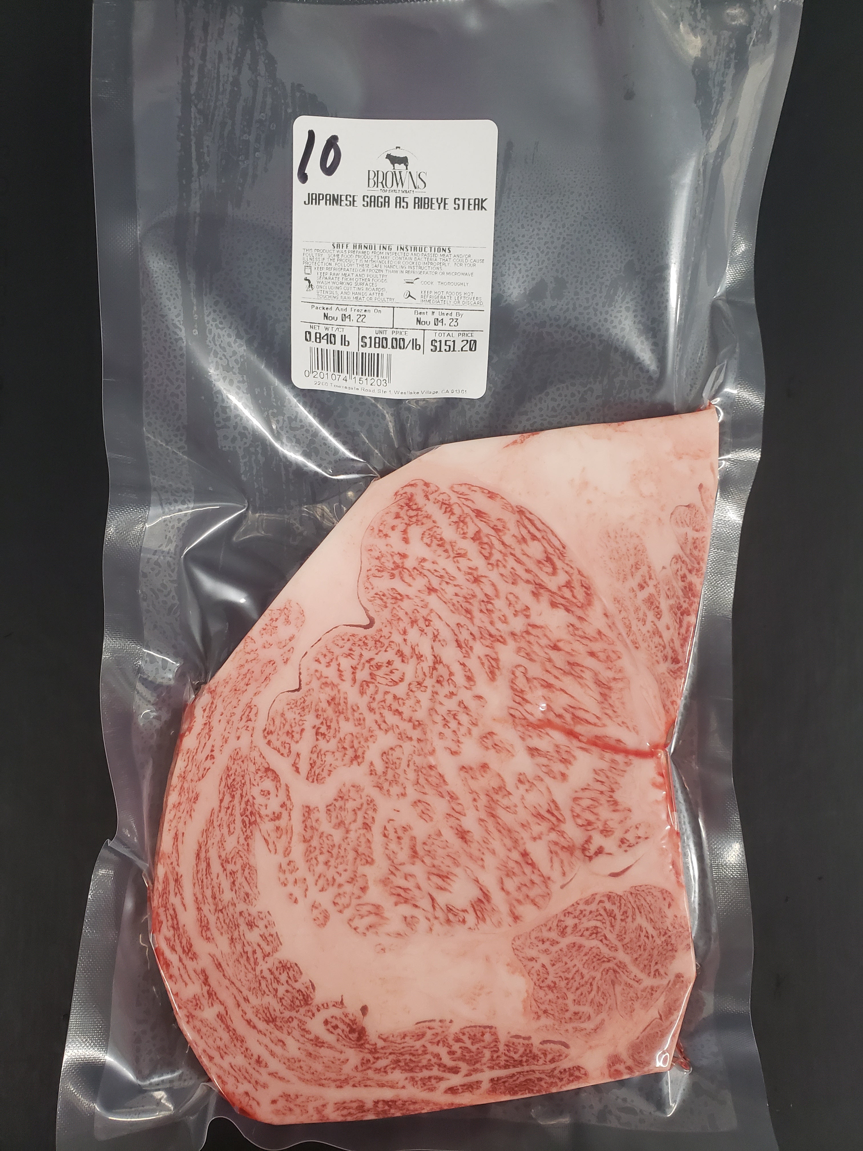 JAPANESE SAGA A5 WAGYU RIBEYE #10 – Brown's Top Shelf Meats