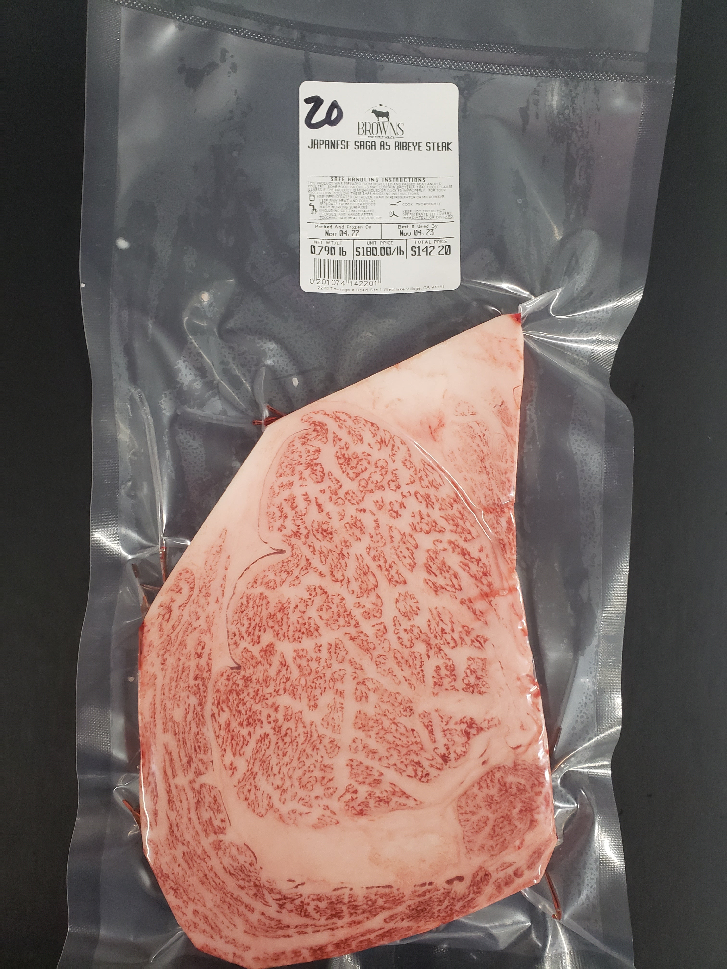 JAPANESE SAGA A5 WAGYU RIBEYE #20 – Brown's Top Shelf Meats