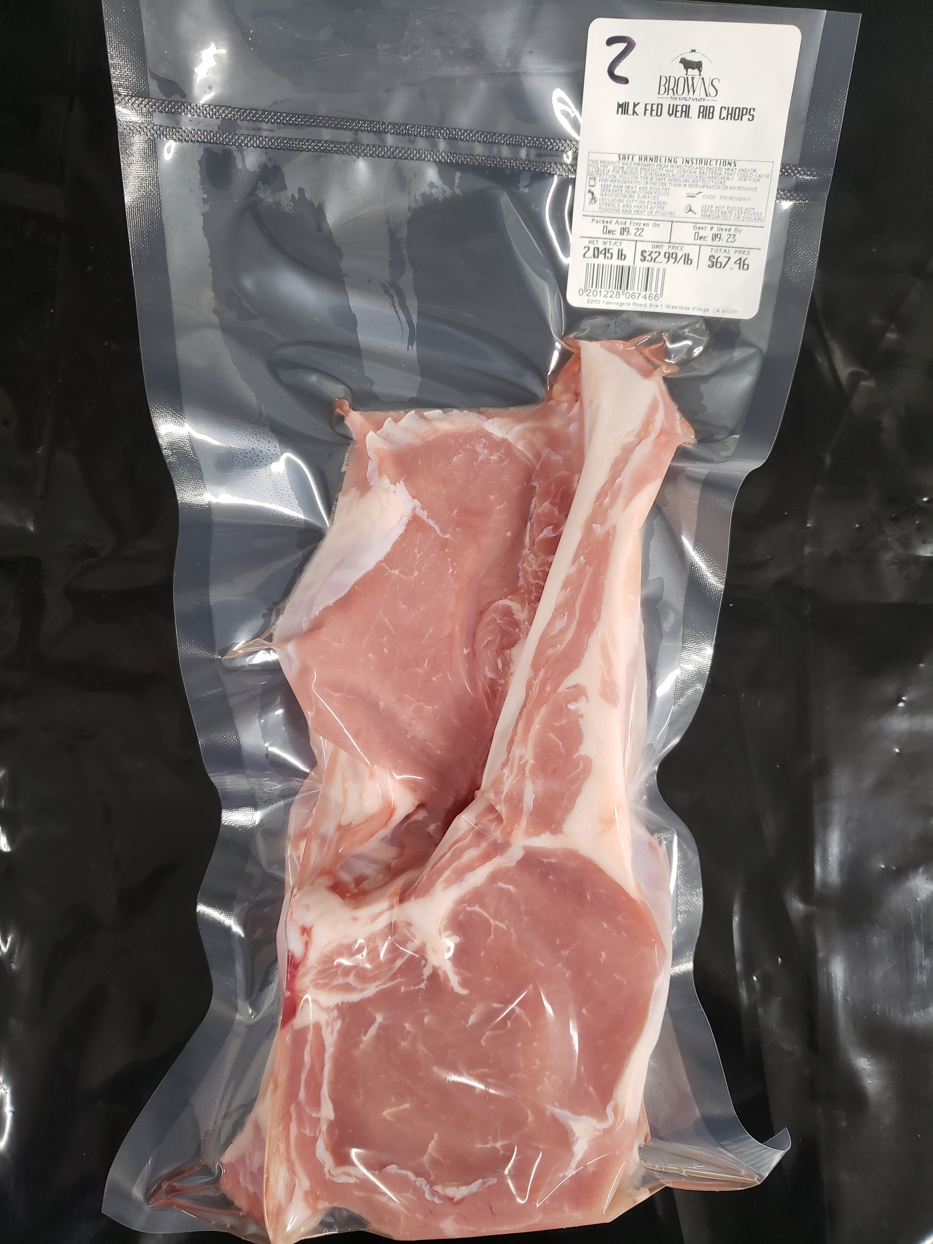 MILK FED VEAL RIB CHOPS #2 – Brown's Top Shelf Meats