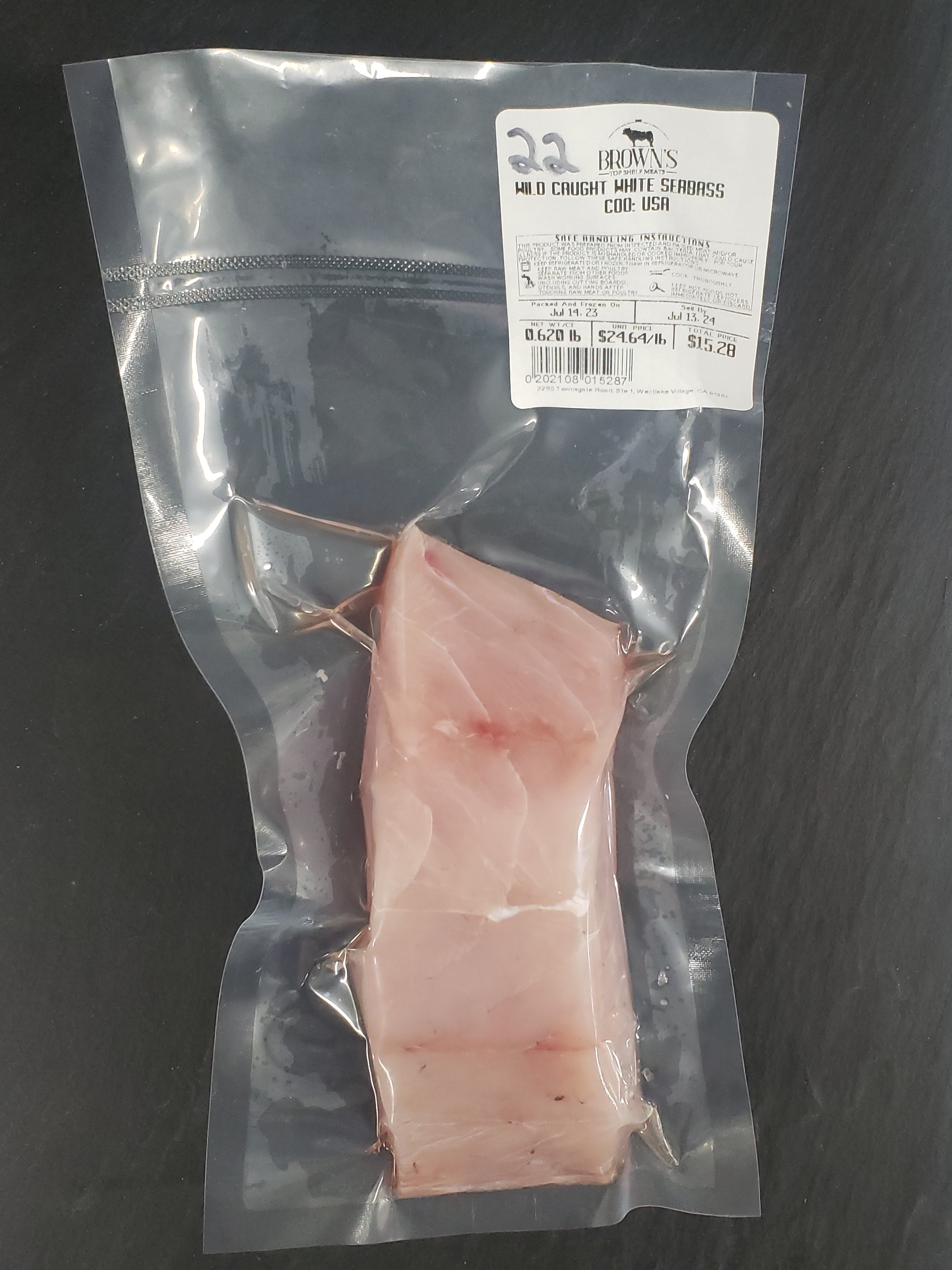 WHITE SEA BASS FILET #22 – Brown's Top Shelf Meats