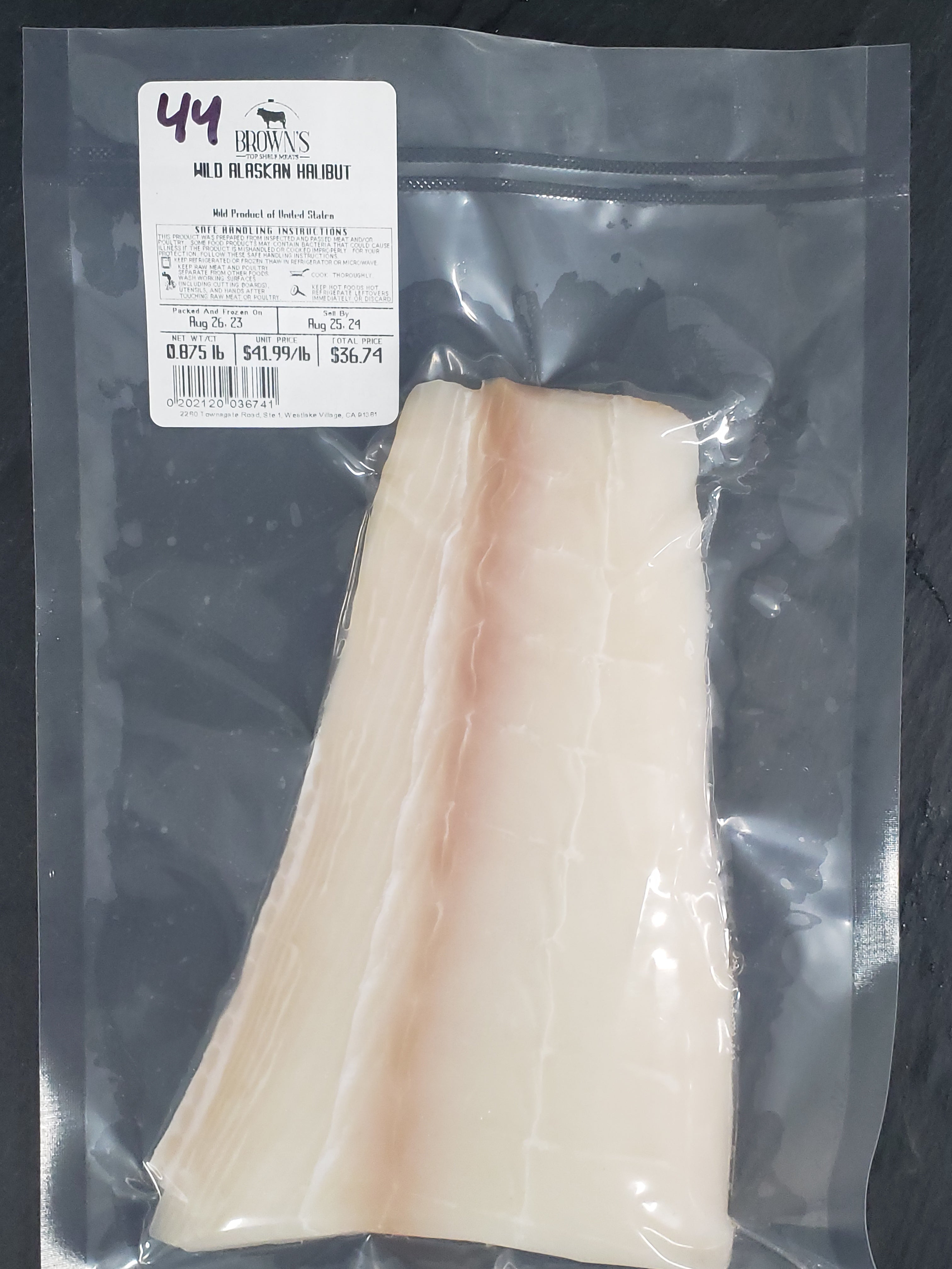 WILD ALASKAN HALIBUT STEAK #44 – Brown's Top Shelf Meats