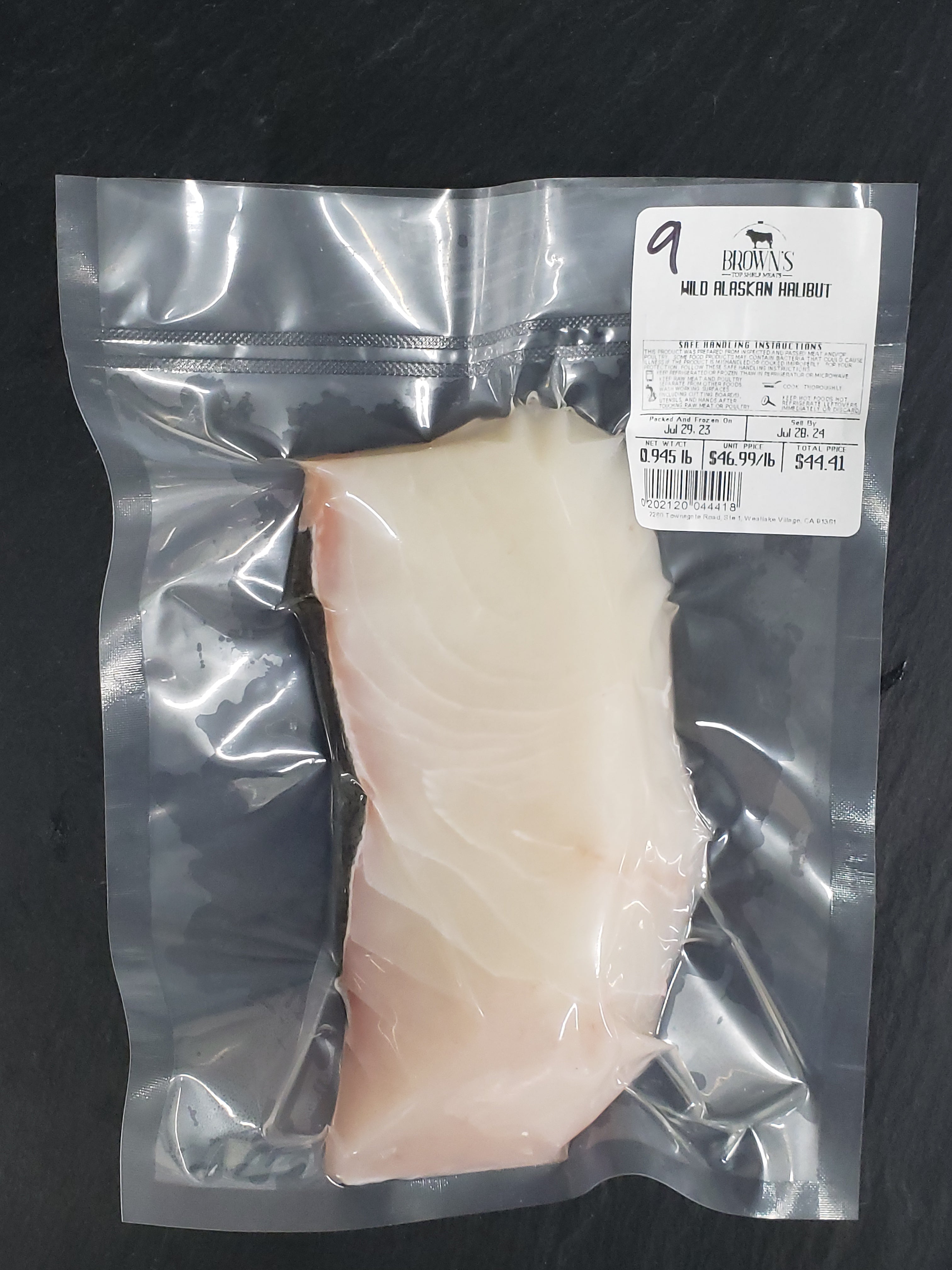 WILD ALASKAN HALIBUT STEAK #9 – Brown's Top Shelf Meats
