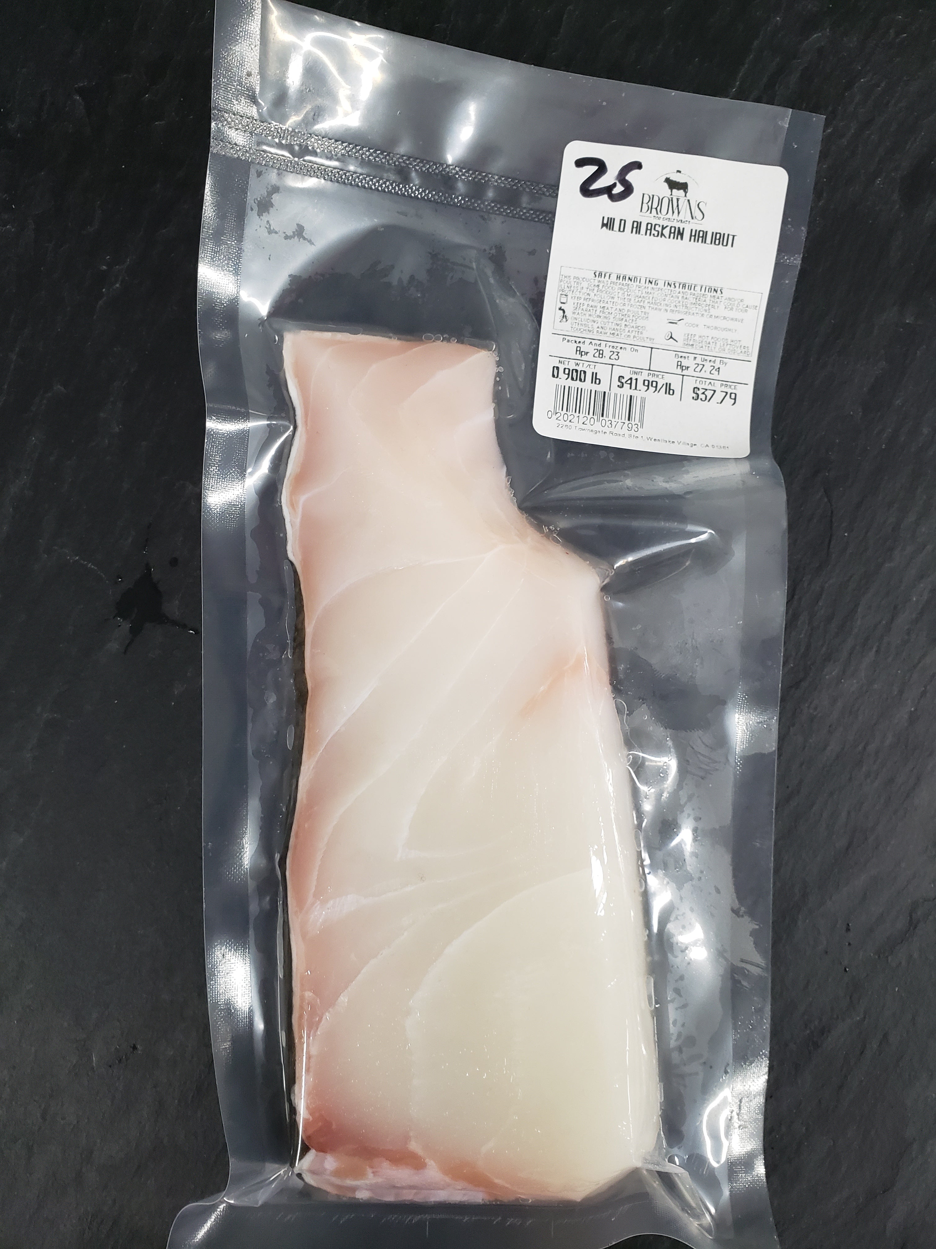 WILD ALASKAN HALIBUT STEAK #25 – Brown's Top Shelf Meats