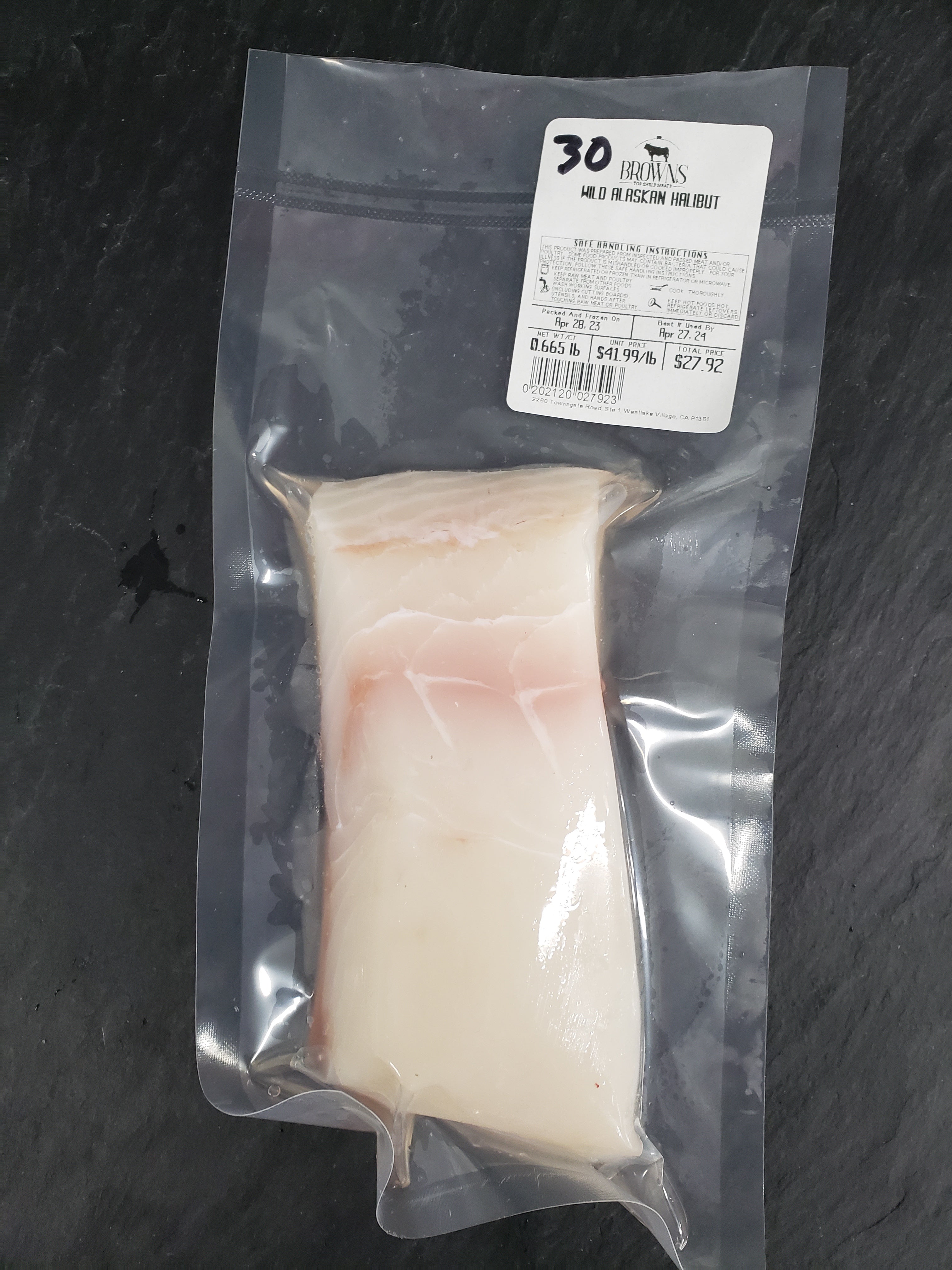 WILD ALASKAN HALIBUT STEAK #30 – Brown's Top Shelf Meats
