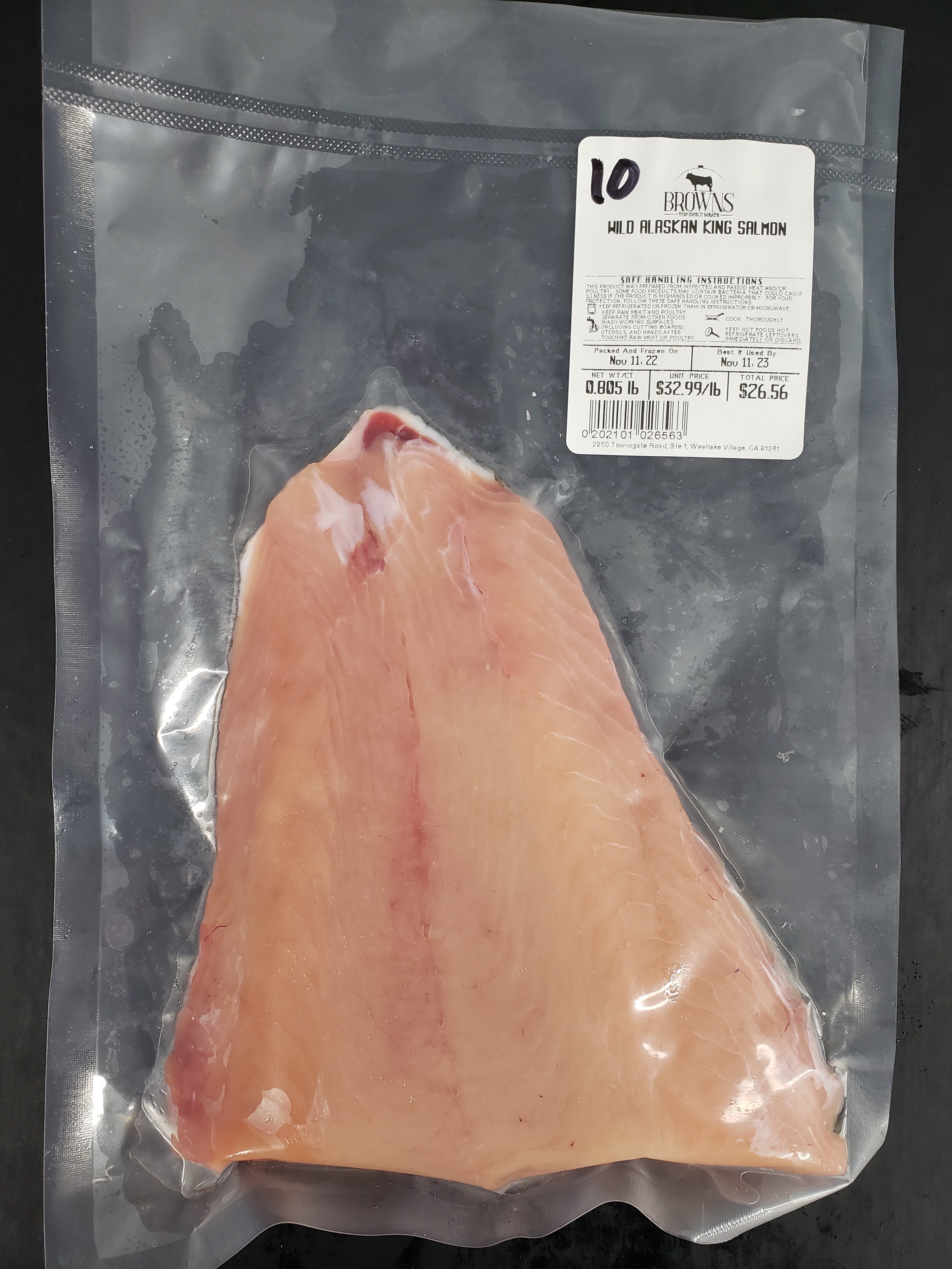 WILD ALASKAN KING SALMON #10 – Brown's Top Shelf Meats