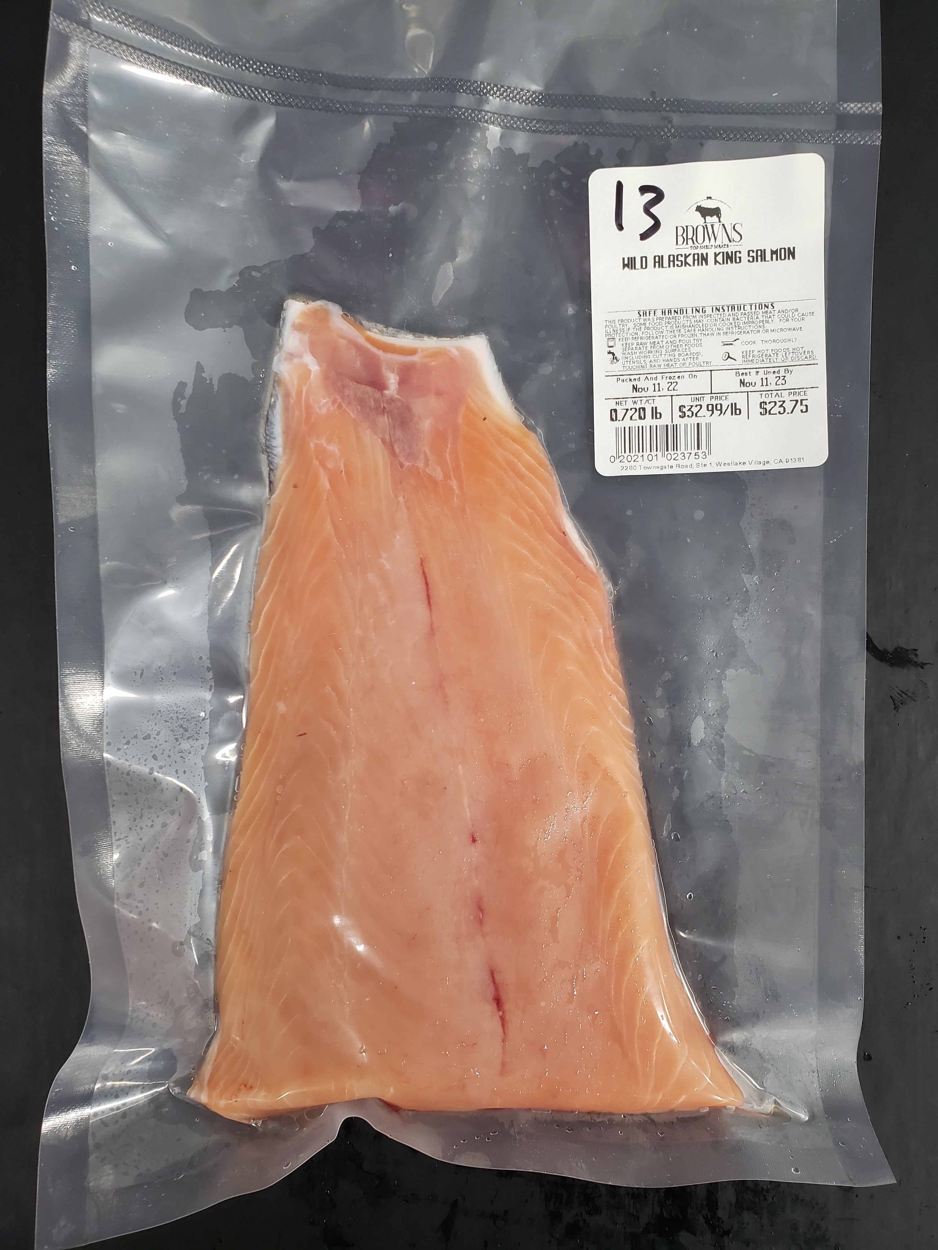 WILD ALASKAN KING SALMON #13 – Brown's Top Shelf Meats