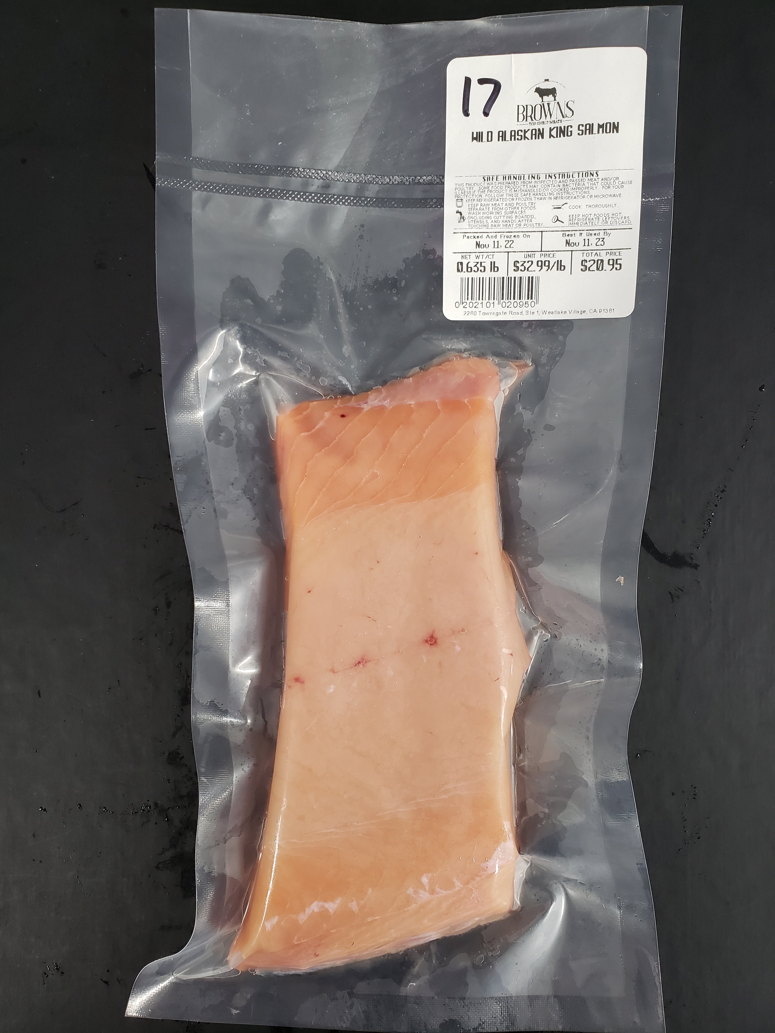 WILD ALASKAN KING SALMON #17 – Brown's Top Shelf Meats