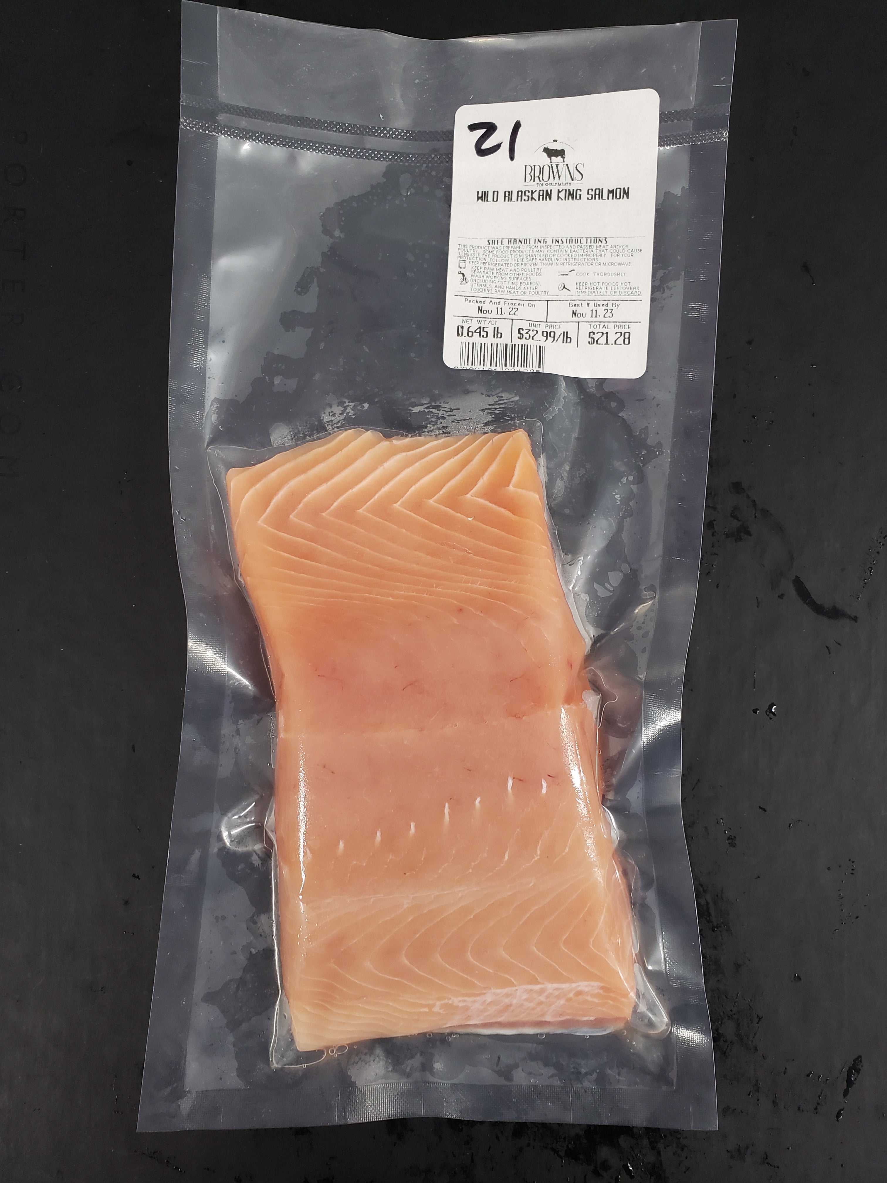WILD ALASKAN KING SALMON #21 – Brown's Top Shelf Meats