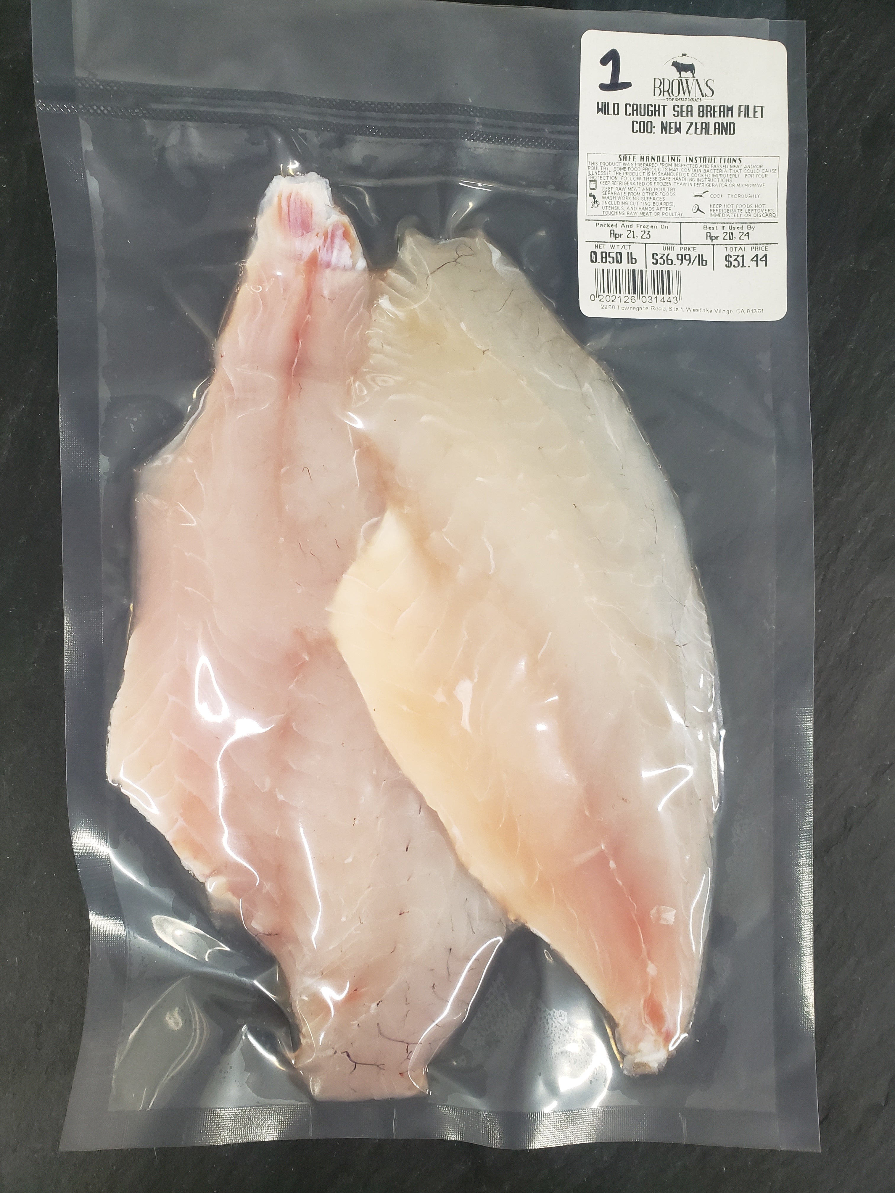 WILD CAUGHT SEA BREAM FILETS #1 – Brown's Top Shelf Meats