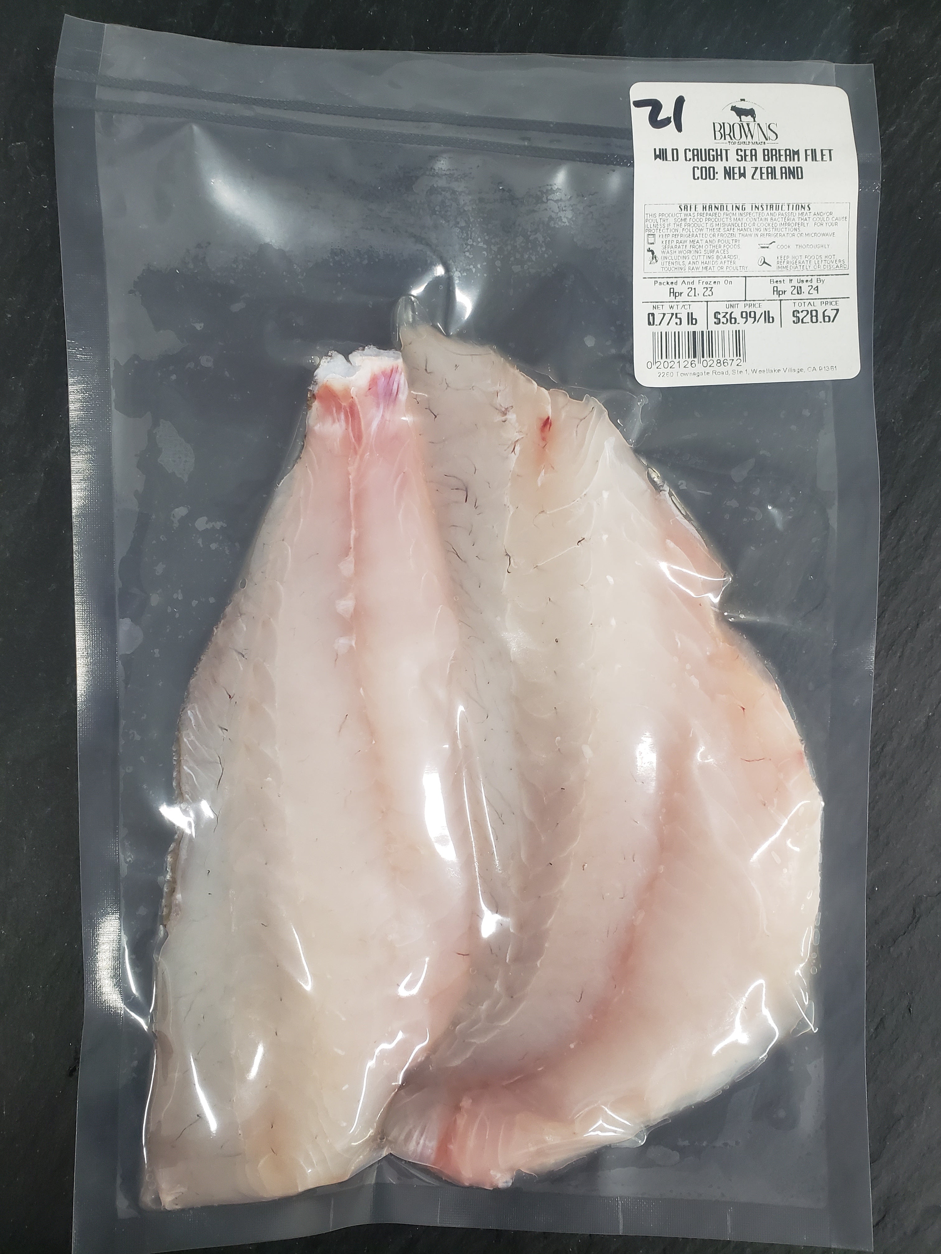 WILD CAUGHT SEA BREAM FILETS #21 – Brown's Top Shelf Meats