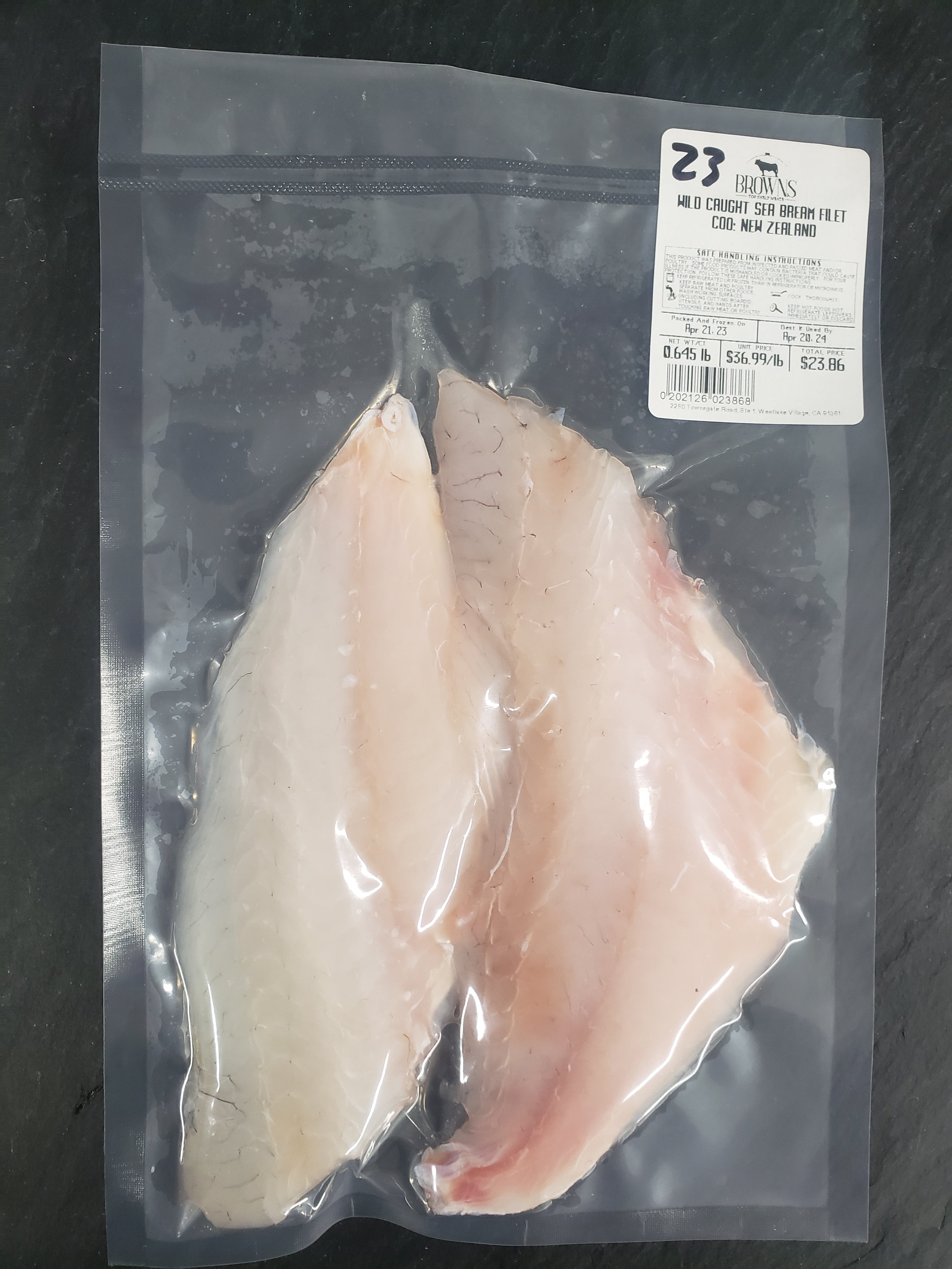 WILD CAUGHT SEA BREAM FILETS #23 – Brown's Top Shelf Meats